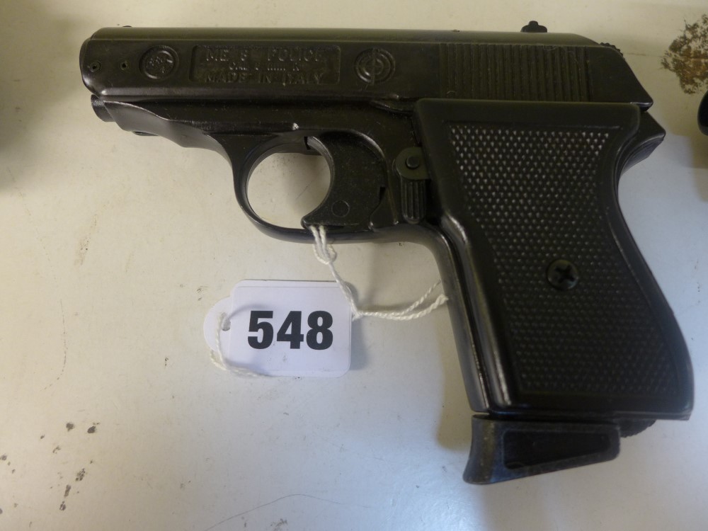 A BBM ME8 Police 8 mm blank-firing pistol, a replica of a Walther PPK ...