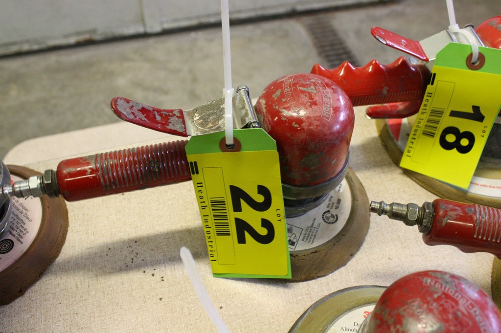 NATIONAL DETROIT MODEL DAQ-6 6” GEARED PNEUMATIC SANDER, 10,000 RPM
