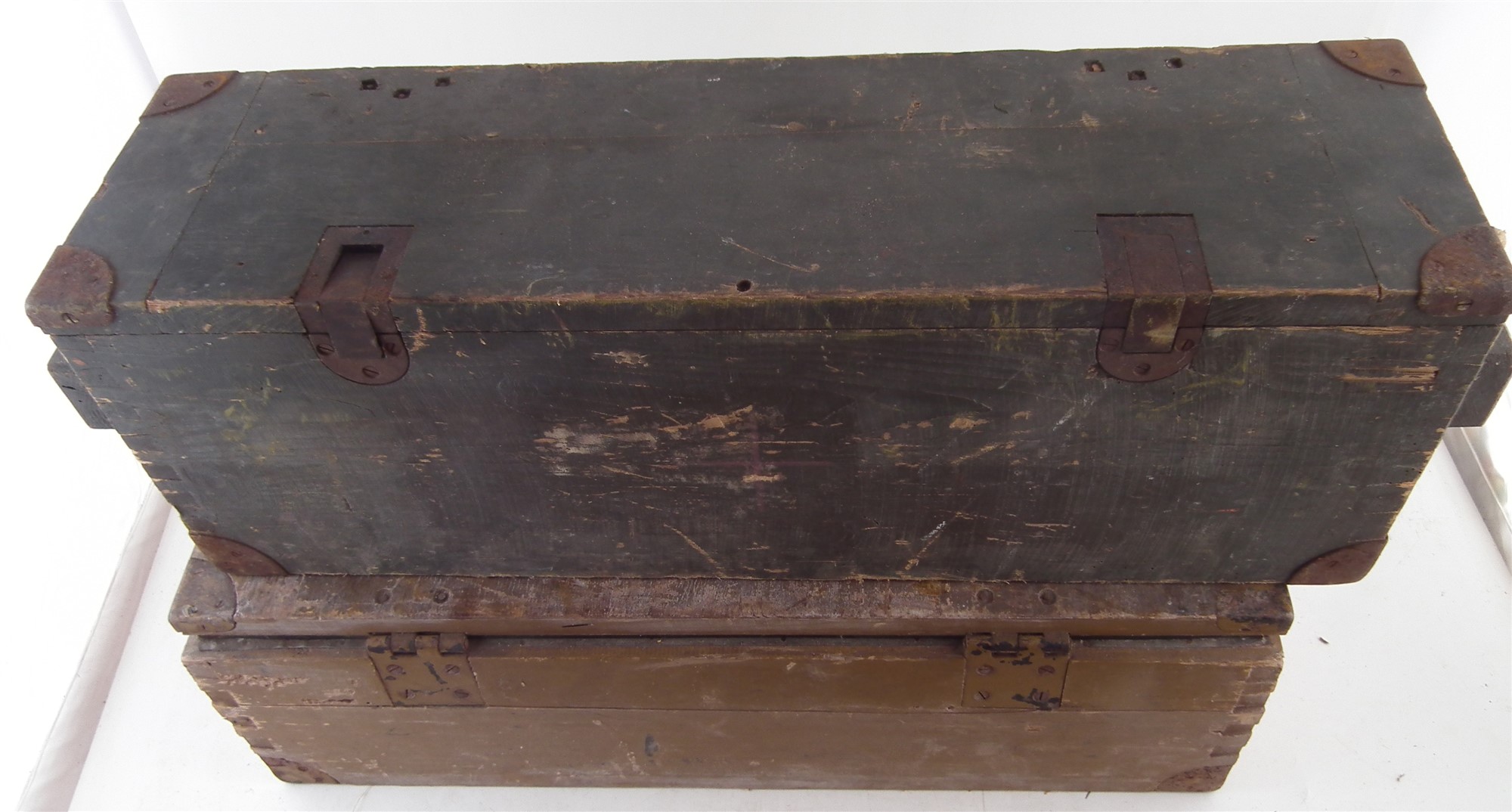 Two German WW2 wooden ammunition crates for 2cm flak rounds, one dated ...