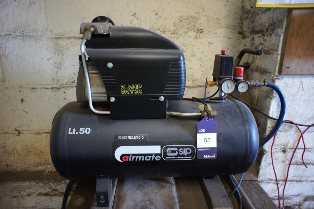 SIP Airmate Receiver Mounted Air Compressor, 2.5HP, 50Ltr Tank