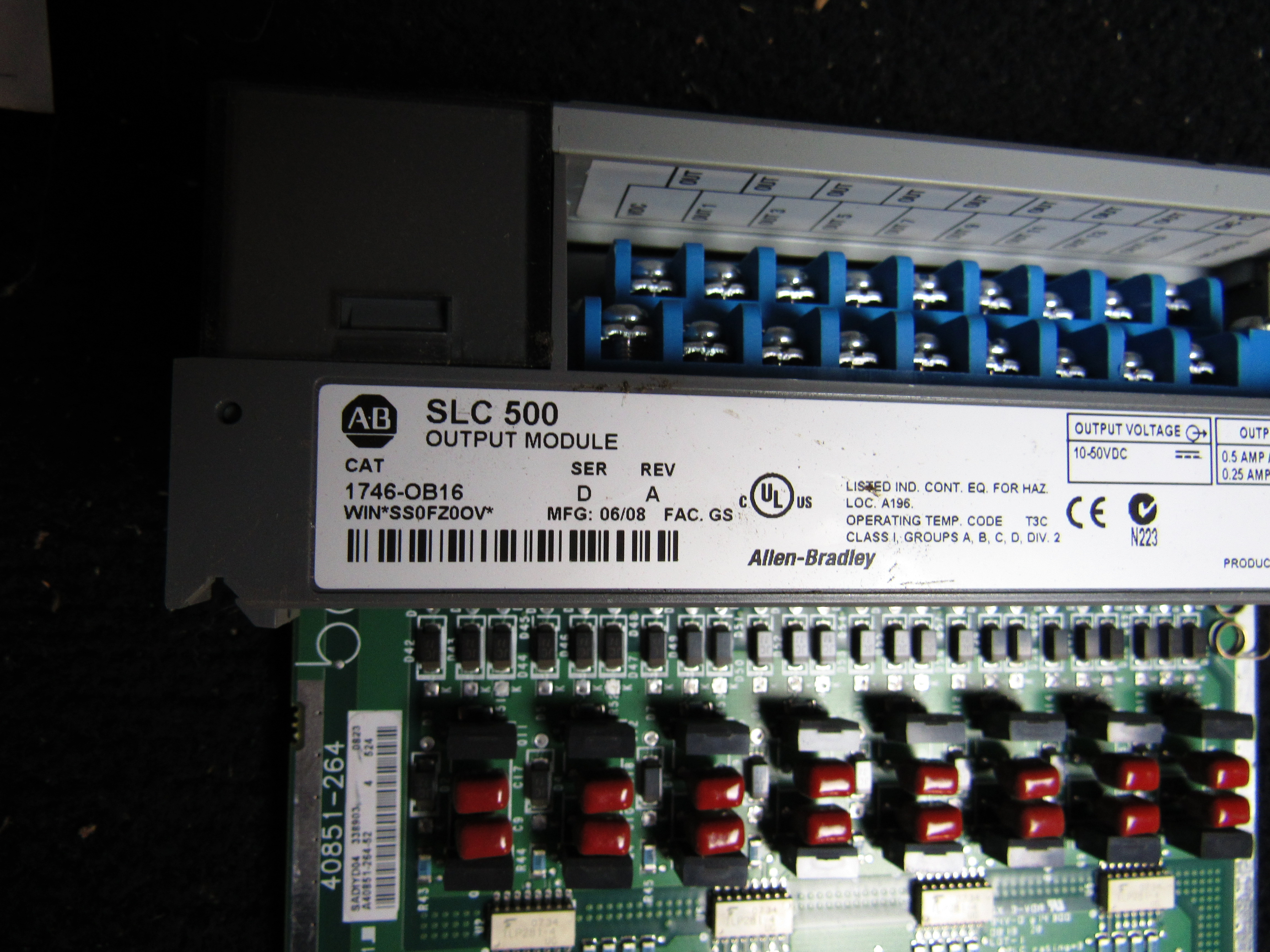 LOT OF 5 ALLEN BRADLEY PLC CARDS 3 - 1746-OB16, 1 - 1747-SDN, 1 - 1756 ...