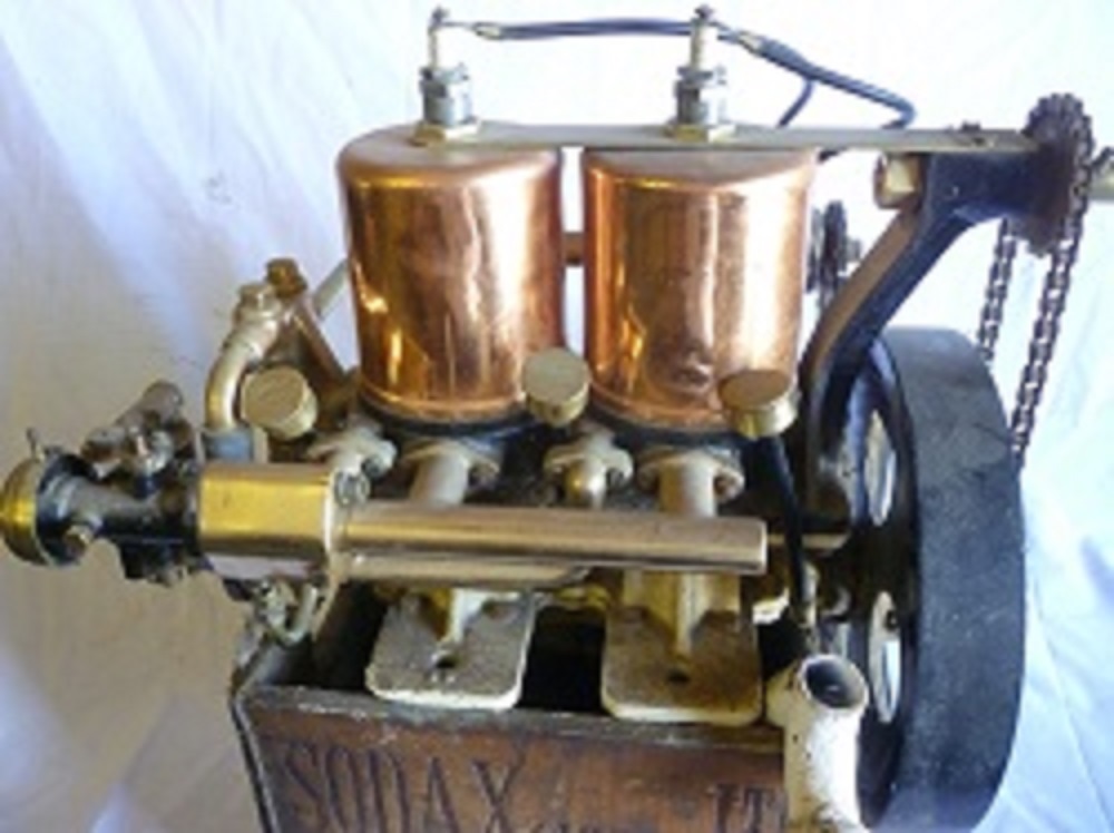 A 1930's copper and brass marine inboard engine by Watermota of Newton ...
