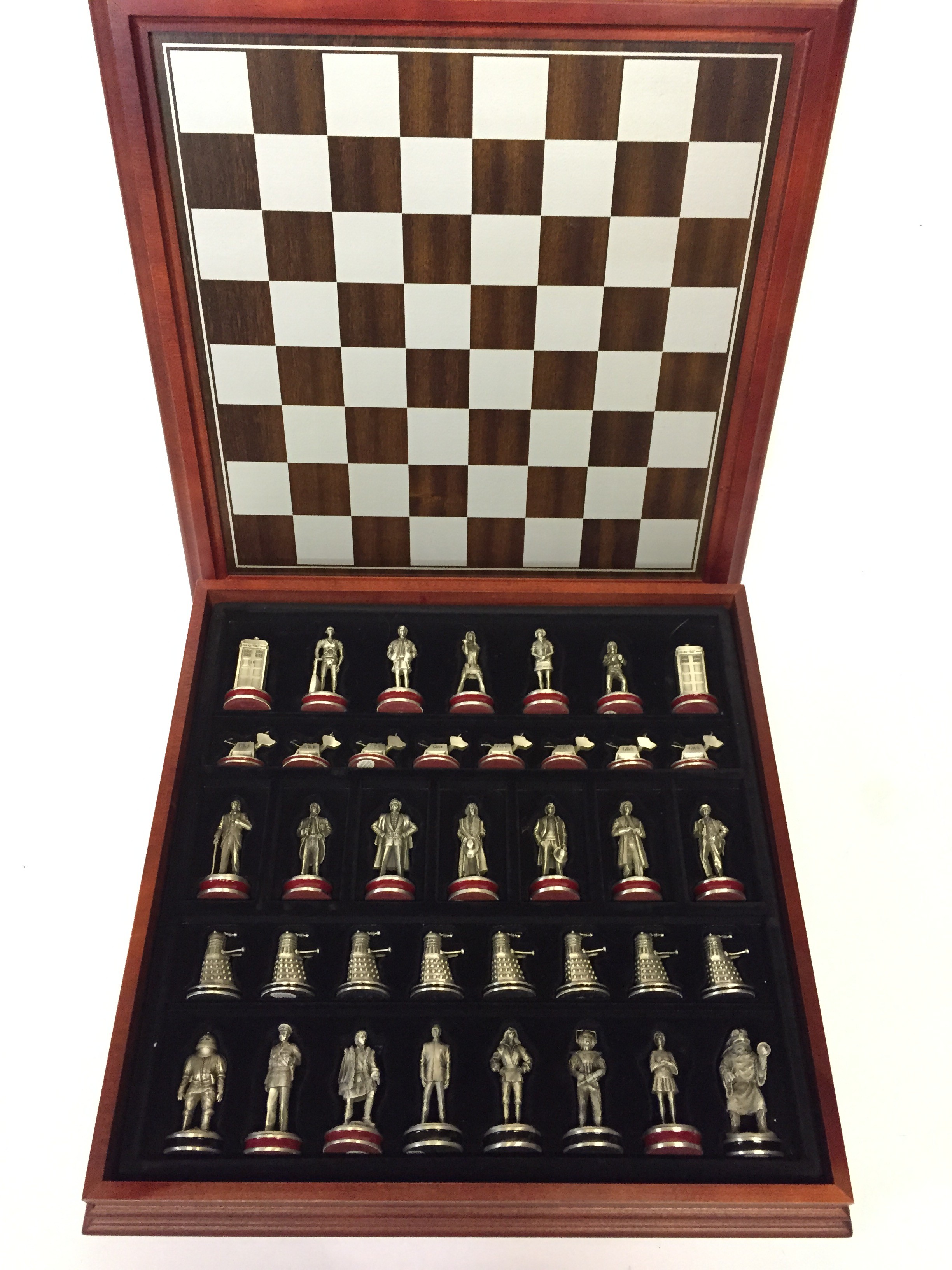 Danbury Mint Doctor Who Chess Set and Expansion Pieces: wooden chess ...