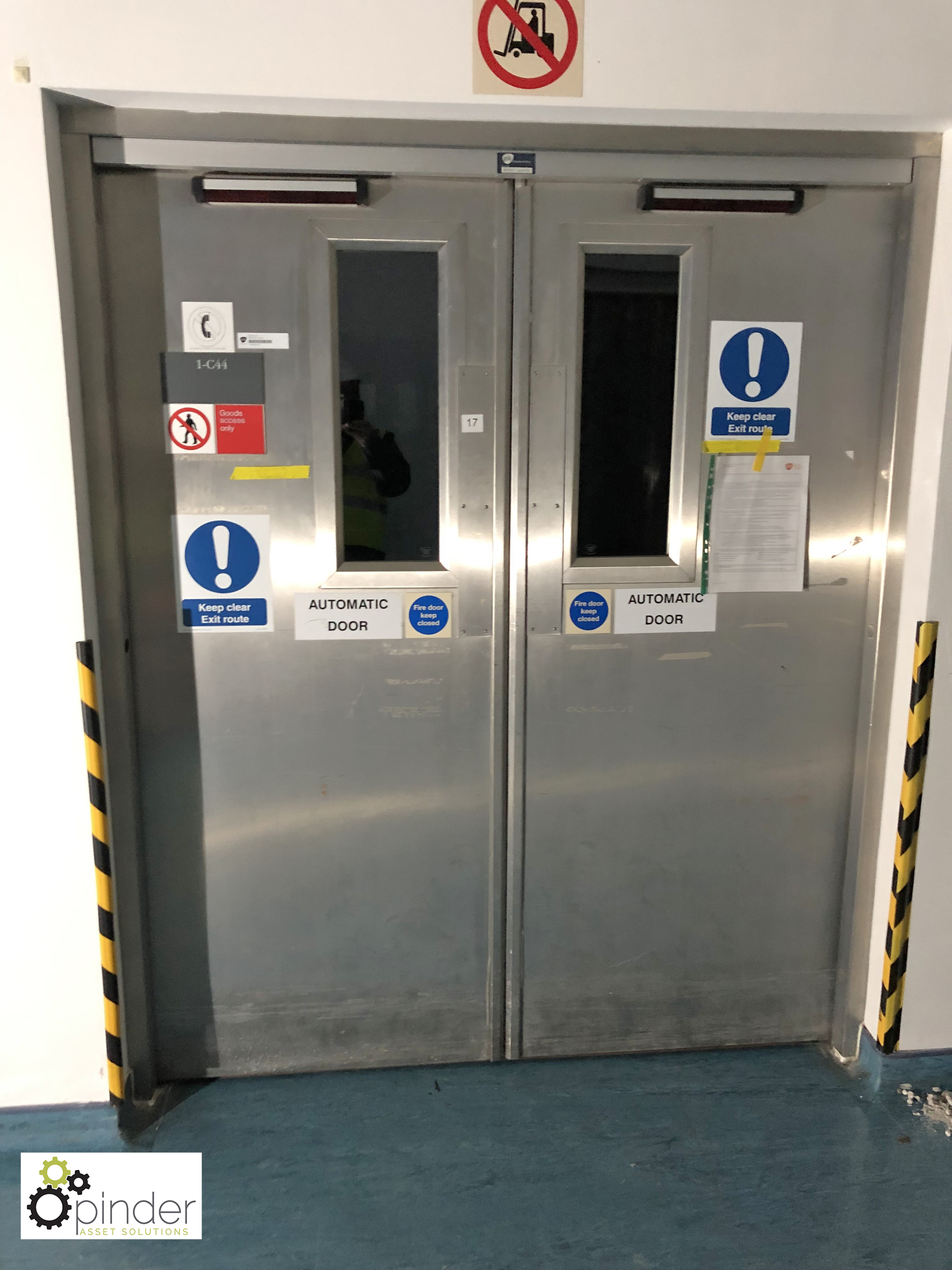 Pair stainless steel Auto Closing Doors, 1700mm wide x 2100mm high ...