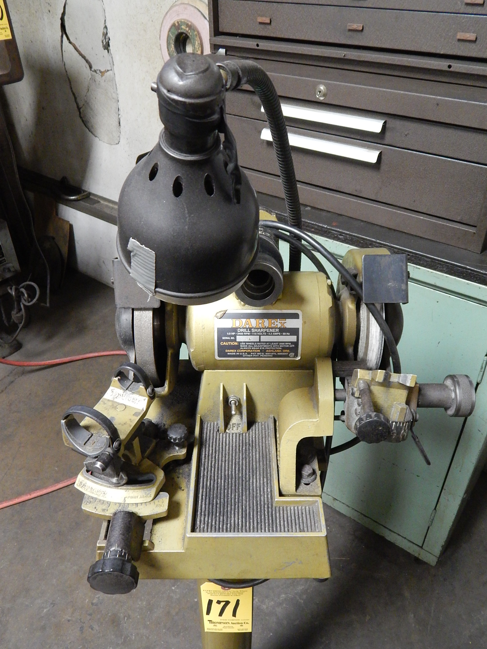 Darex Drill Sharpener, 1/3 HP, 3,450 RPM
