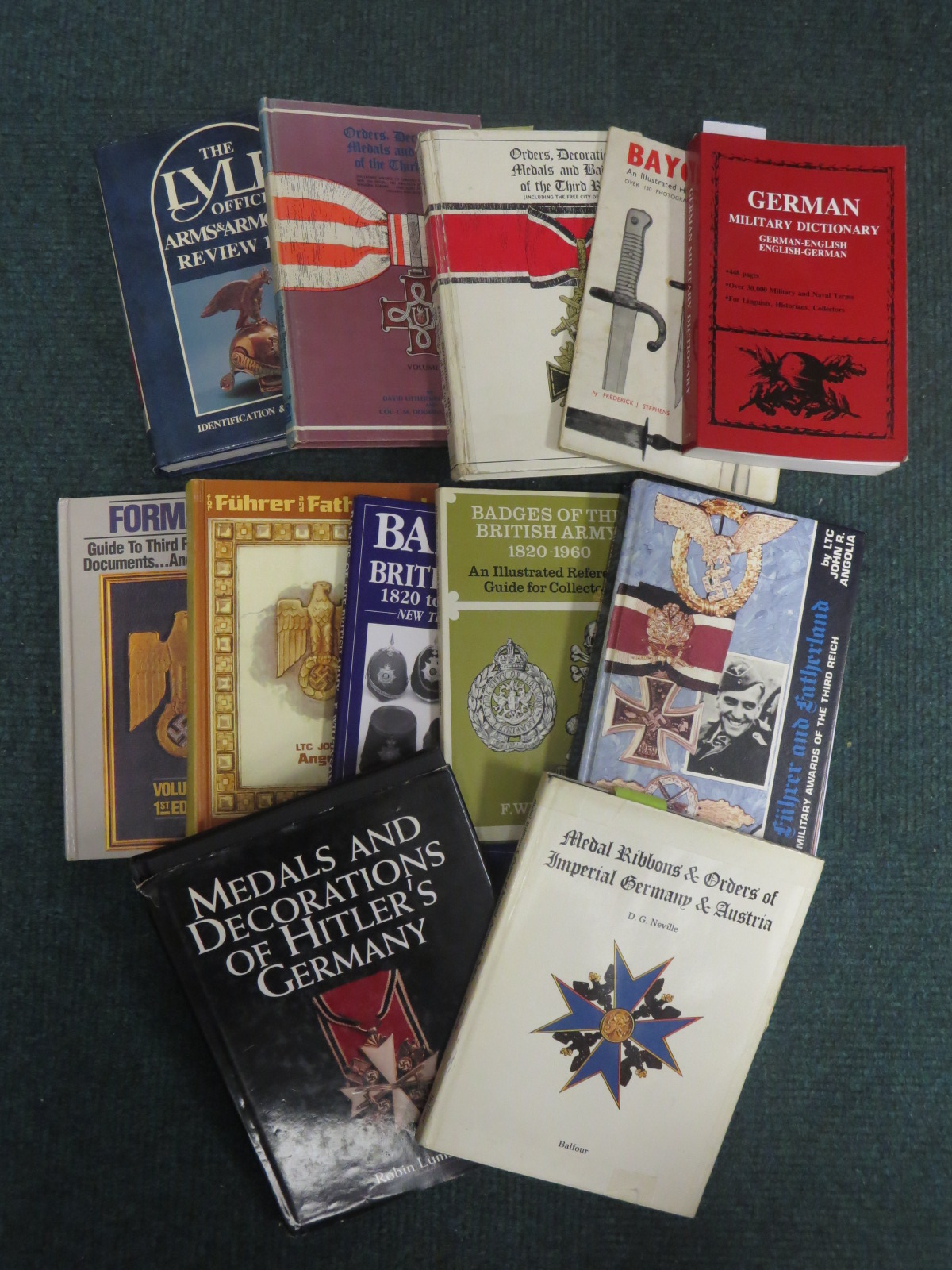 Twelve reference books on German Medals, Awards and Prizes including ...