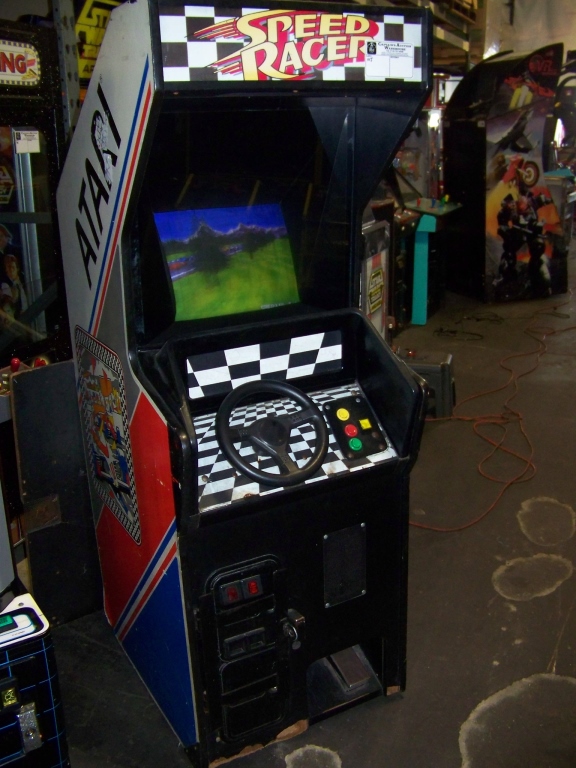 SPEED RACER UPRIGHT DRIVER ARCADE GAME; Item is in used condition ...
