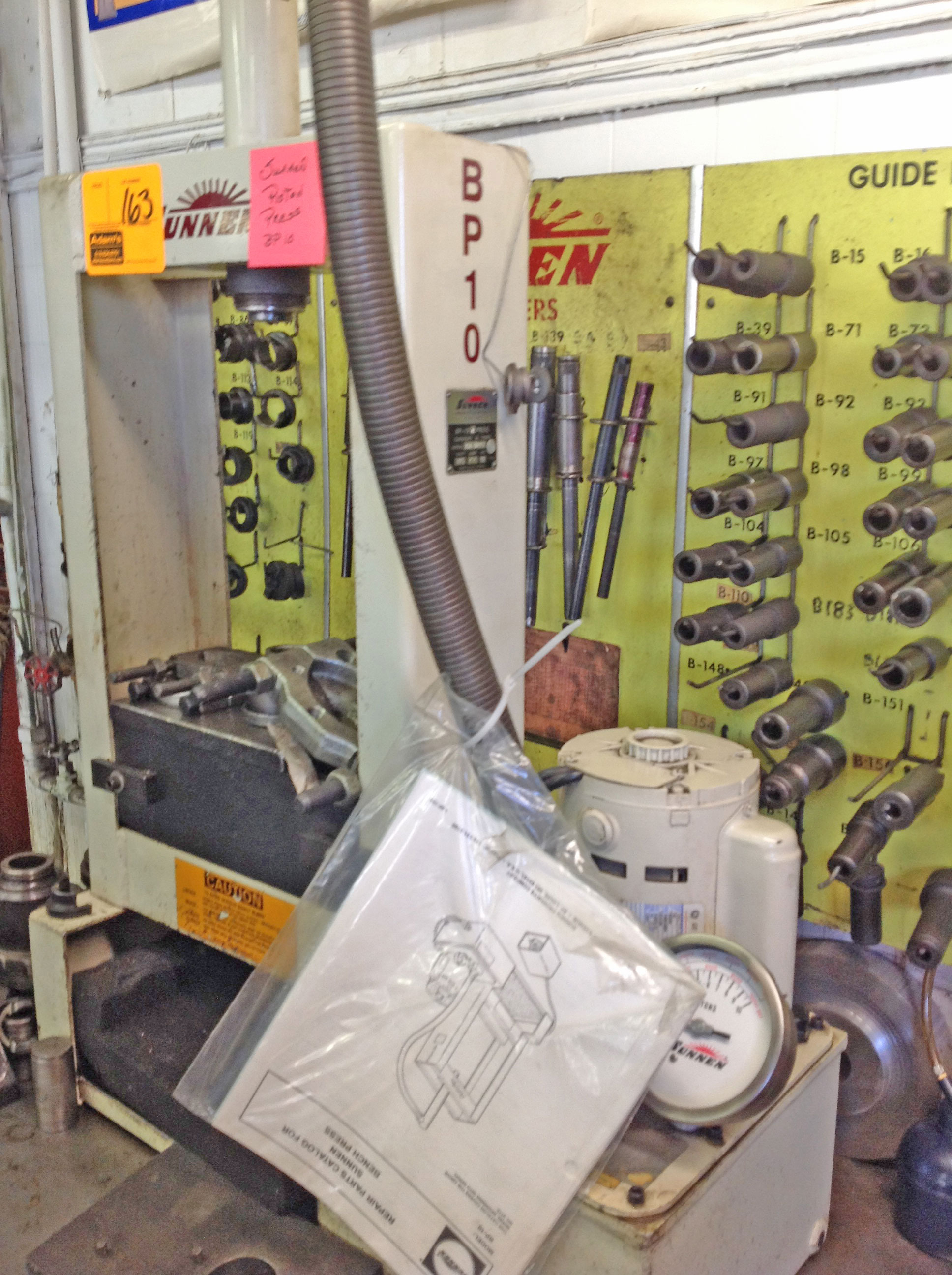 Sunnen Piston Press BP10 Accessories