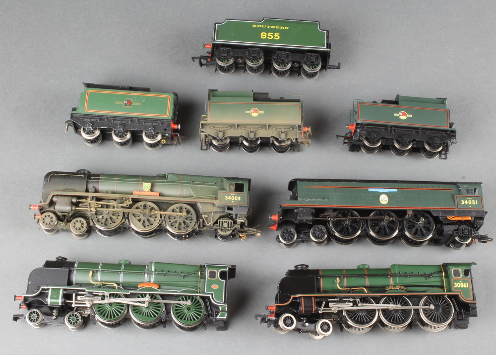 A Hornby O gauge Battle of Britain Class locomotive Plymouth, ditto ...