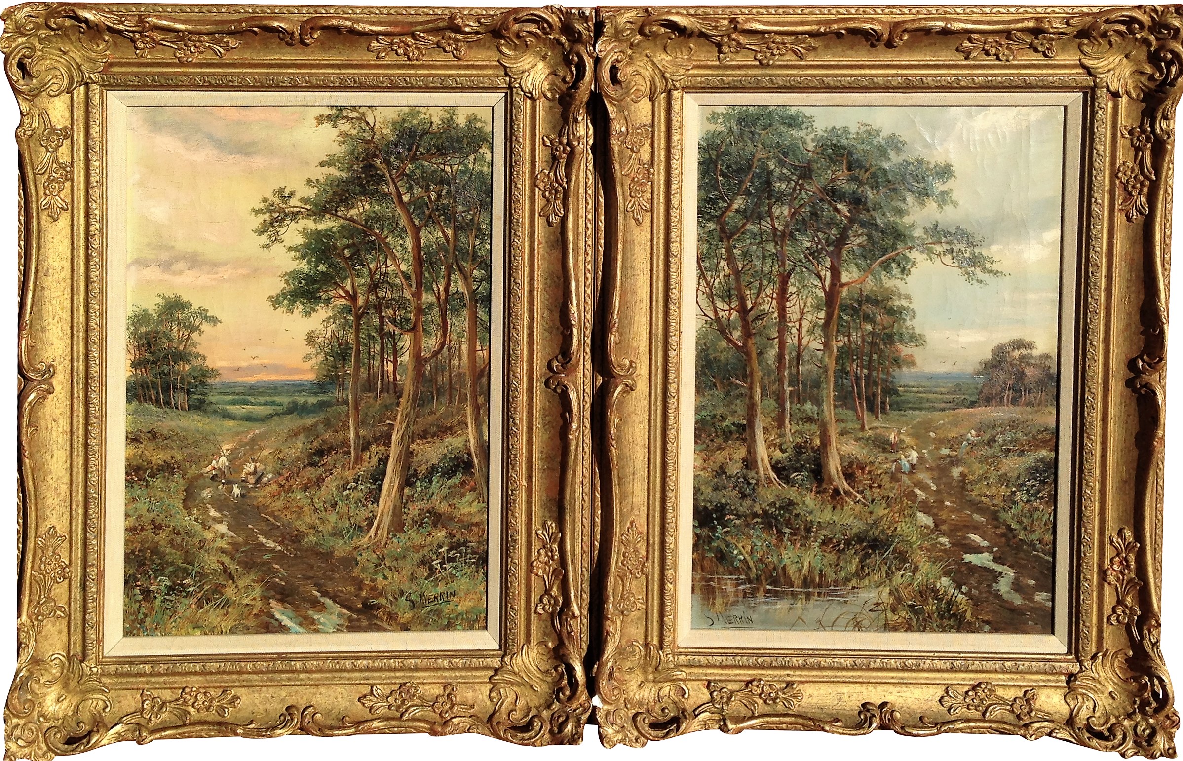 Daniel Sherrin (1869-1940), pair of landscapes, oil on canvas, framed