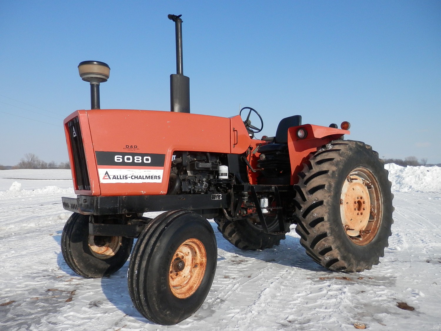 AC 6080 Platform Tractor, DR, 540, 3 pt., approx. 800 hrs. on OH--Straight!