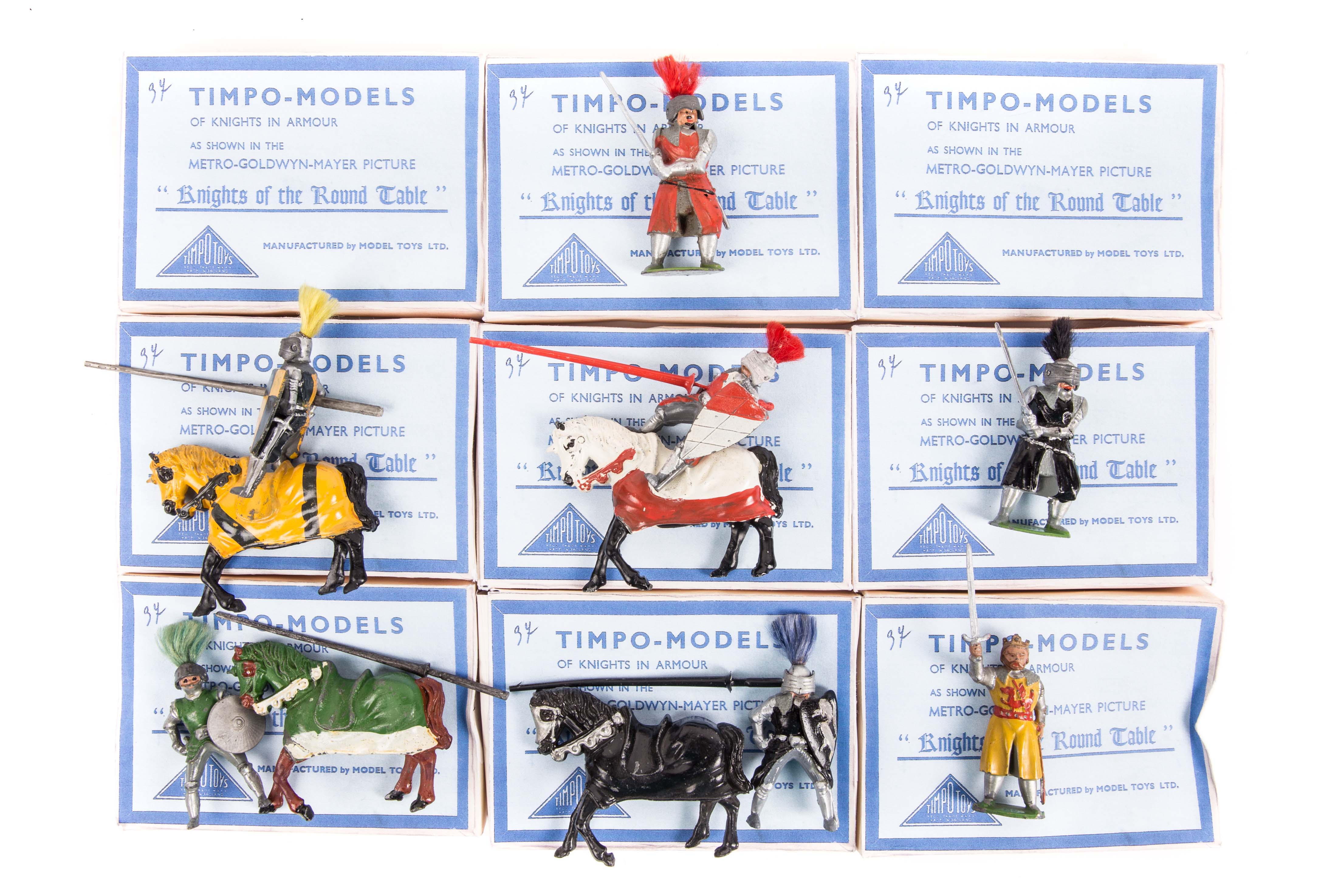 12 Timpo Knights of The Round Table series. Mounted knights - No.69 ...