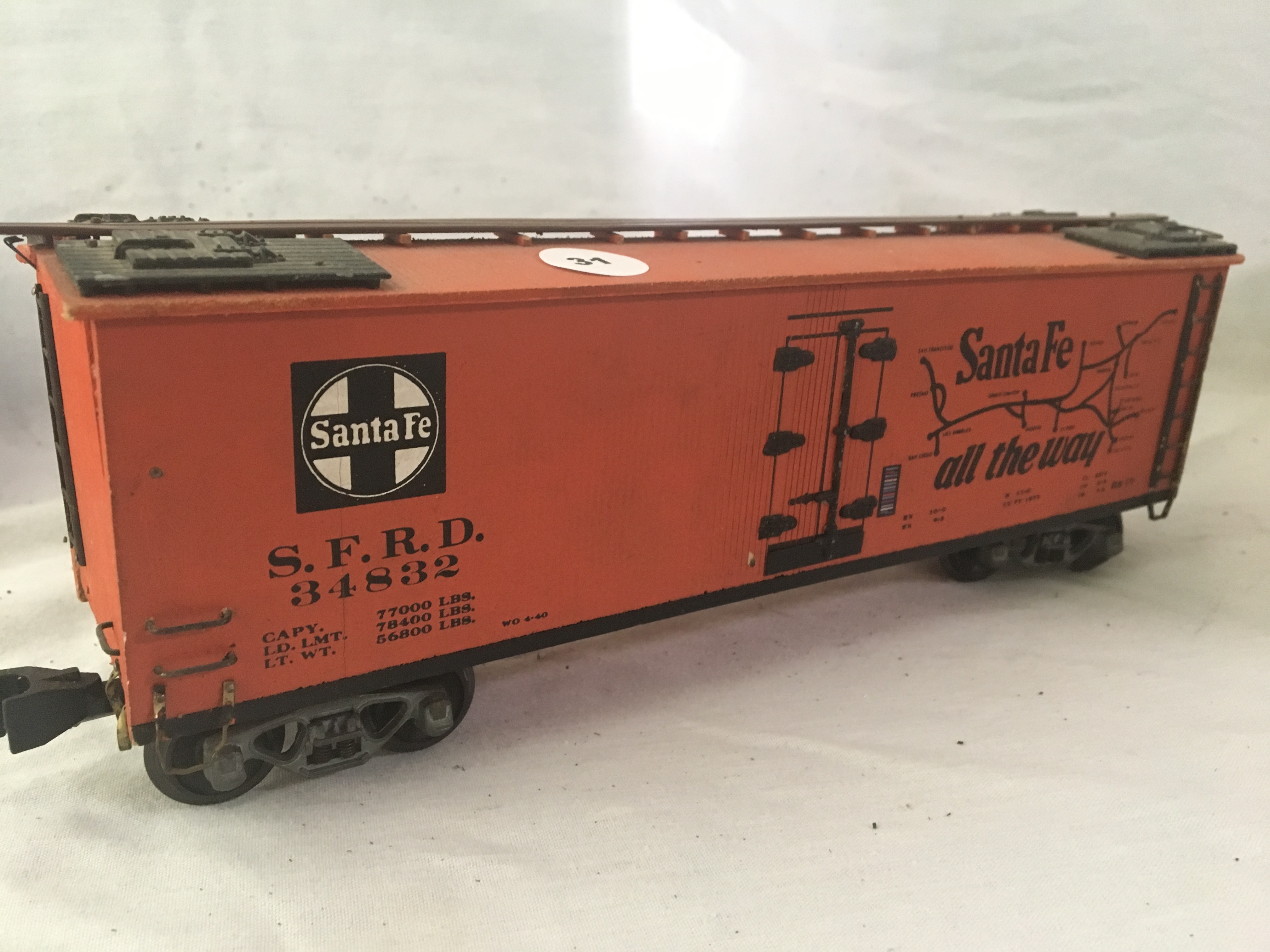 #34832 Santa Fe Box Car (Wood)