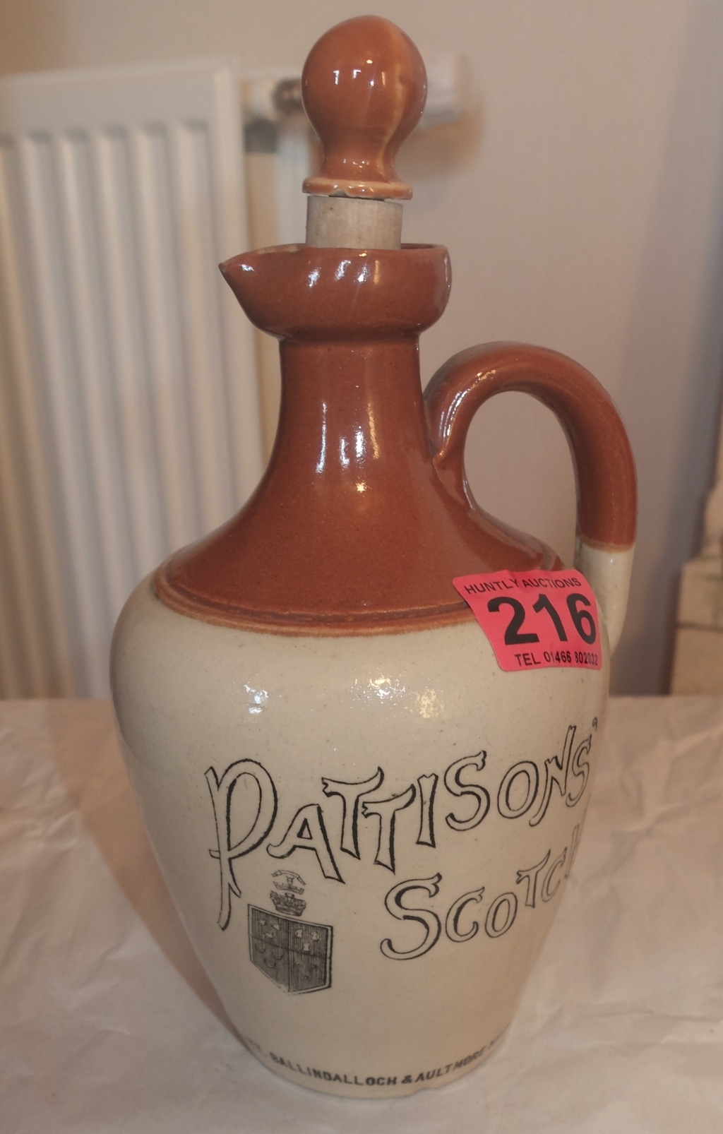 Antique Stoneware Pattison Scotch Whisky Flagon - very good condition ...