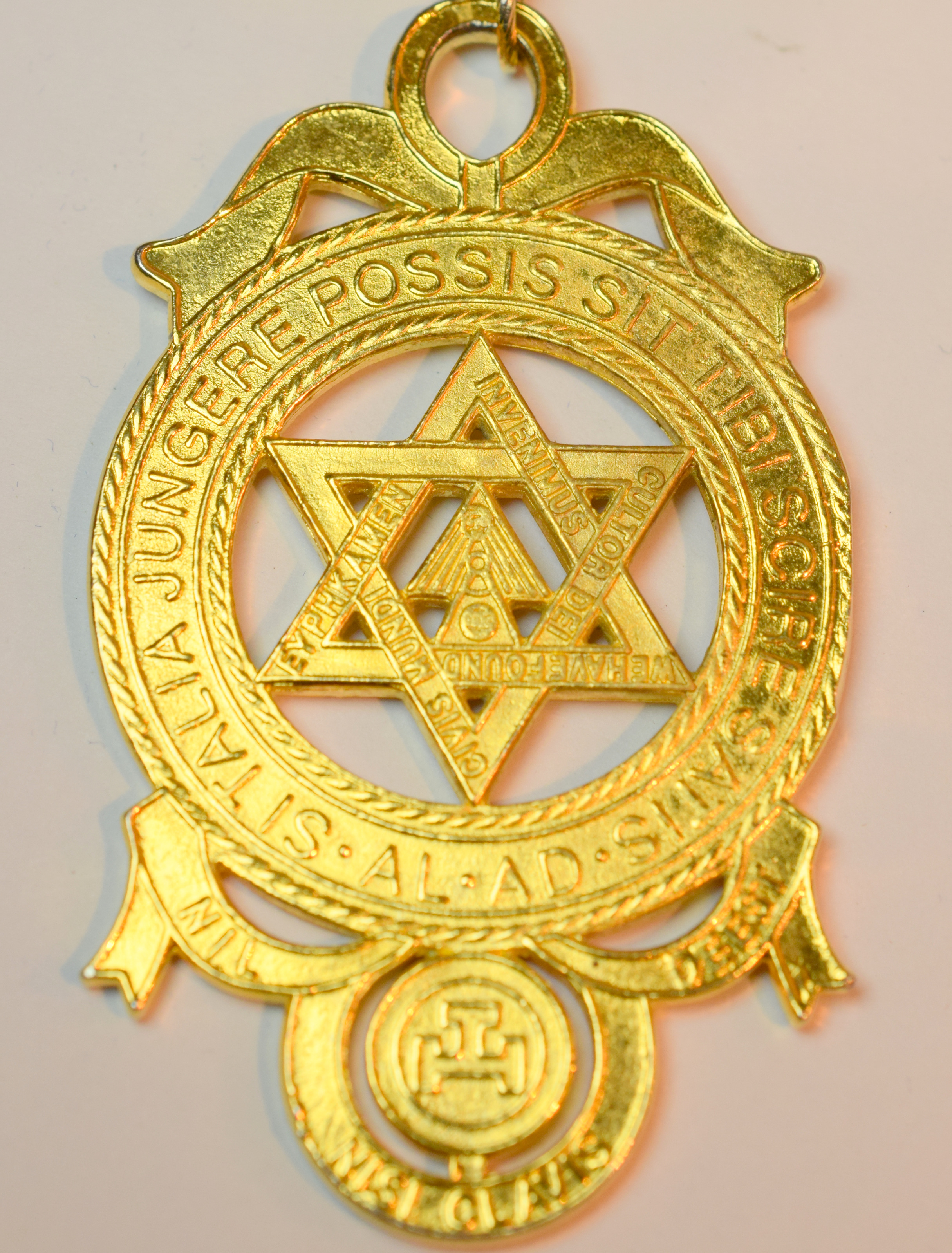 Large Masonic Royal Arch Chapter Jewel Complete With Red Ribbon Large ...