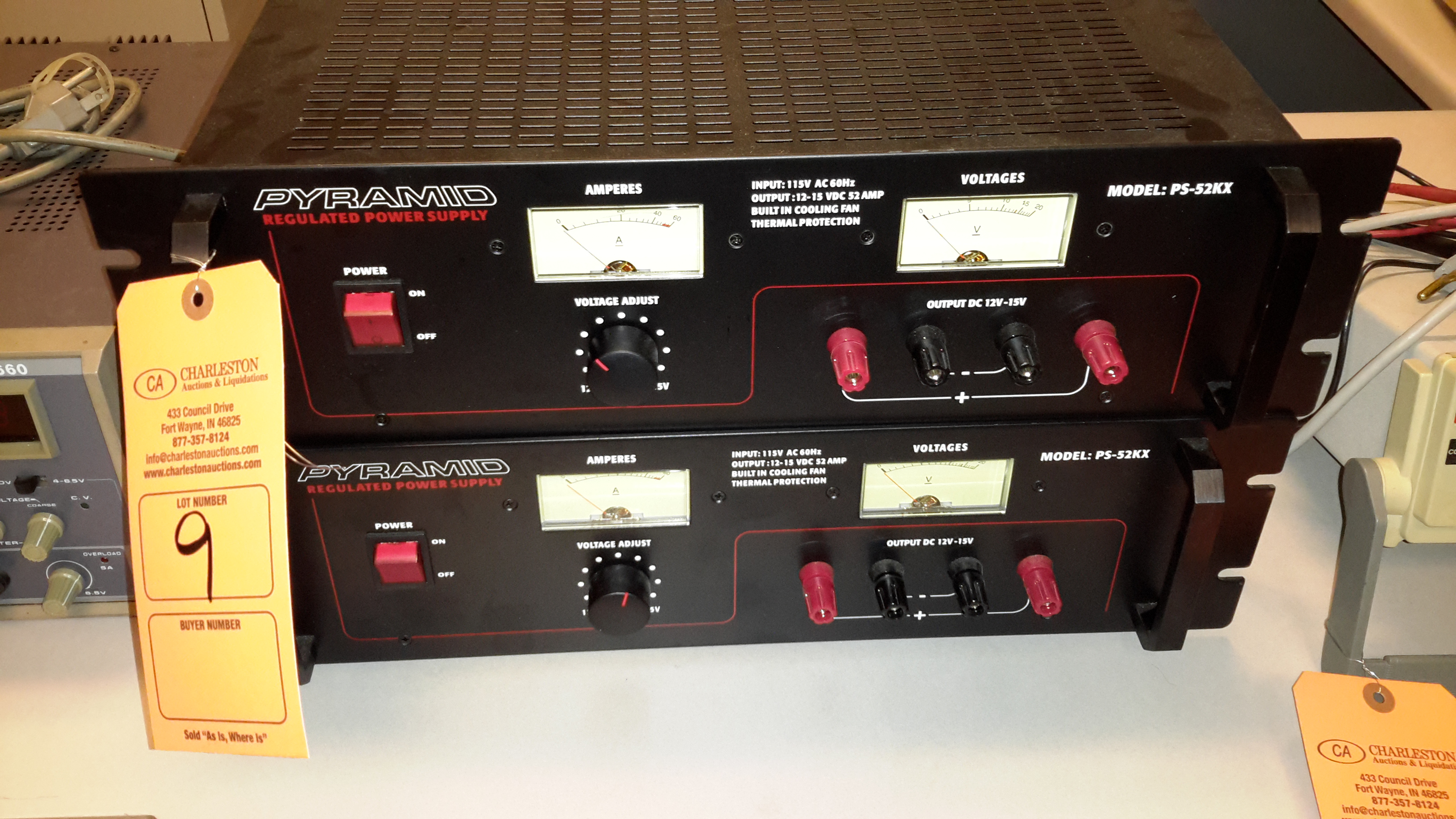 (2) PYRAMID PS-52KX REGULATED POWER SUPPLY