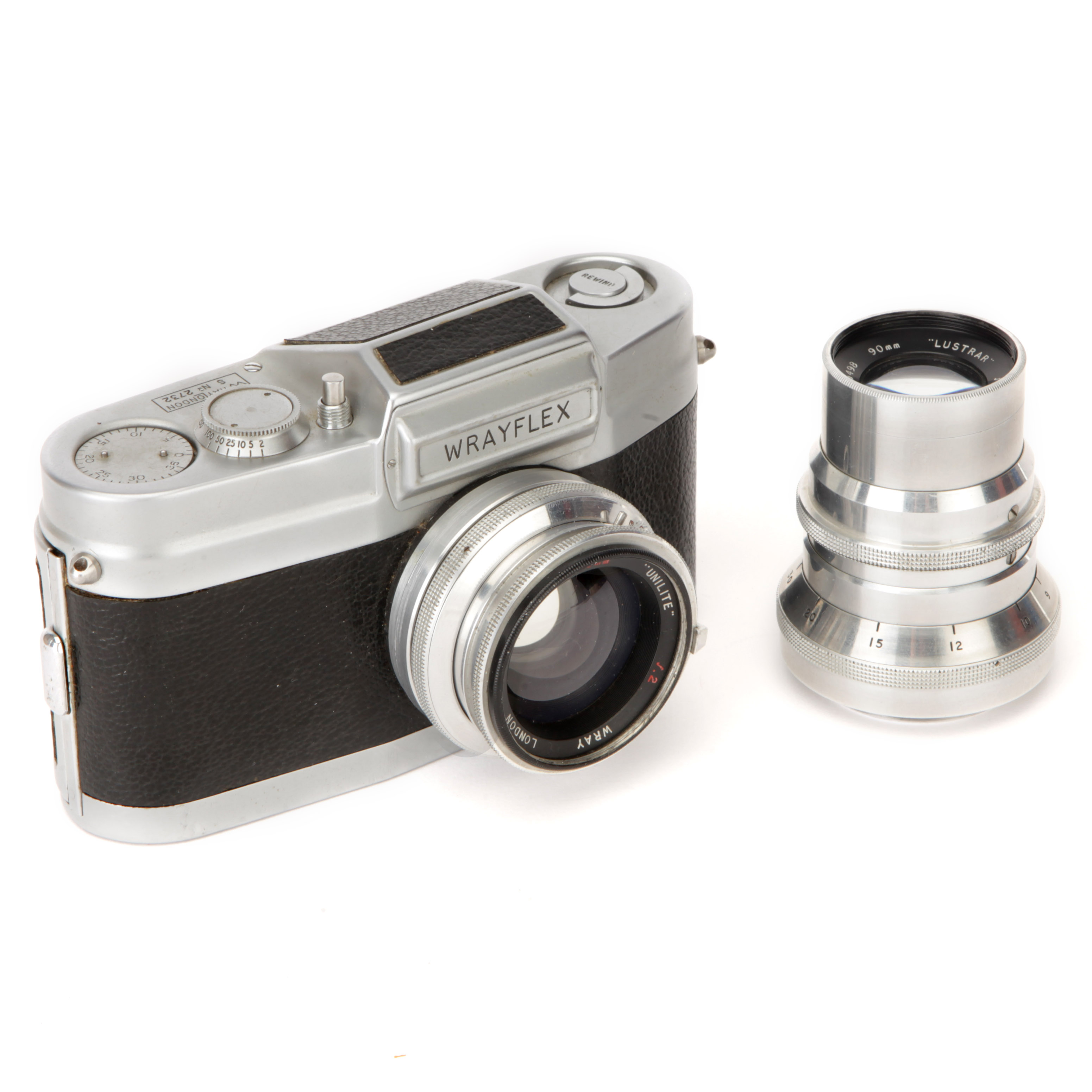 A Wray Wrayflex Ia SLR Camera, chrome, serial no. 2732, with Unilite f ...