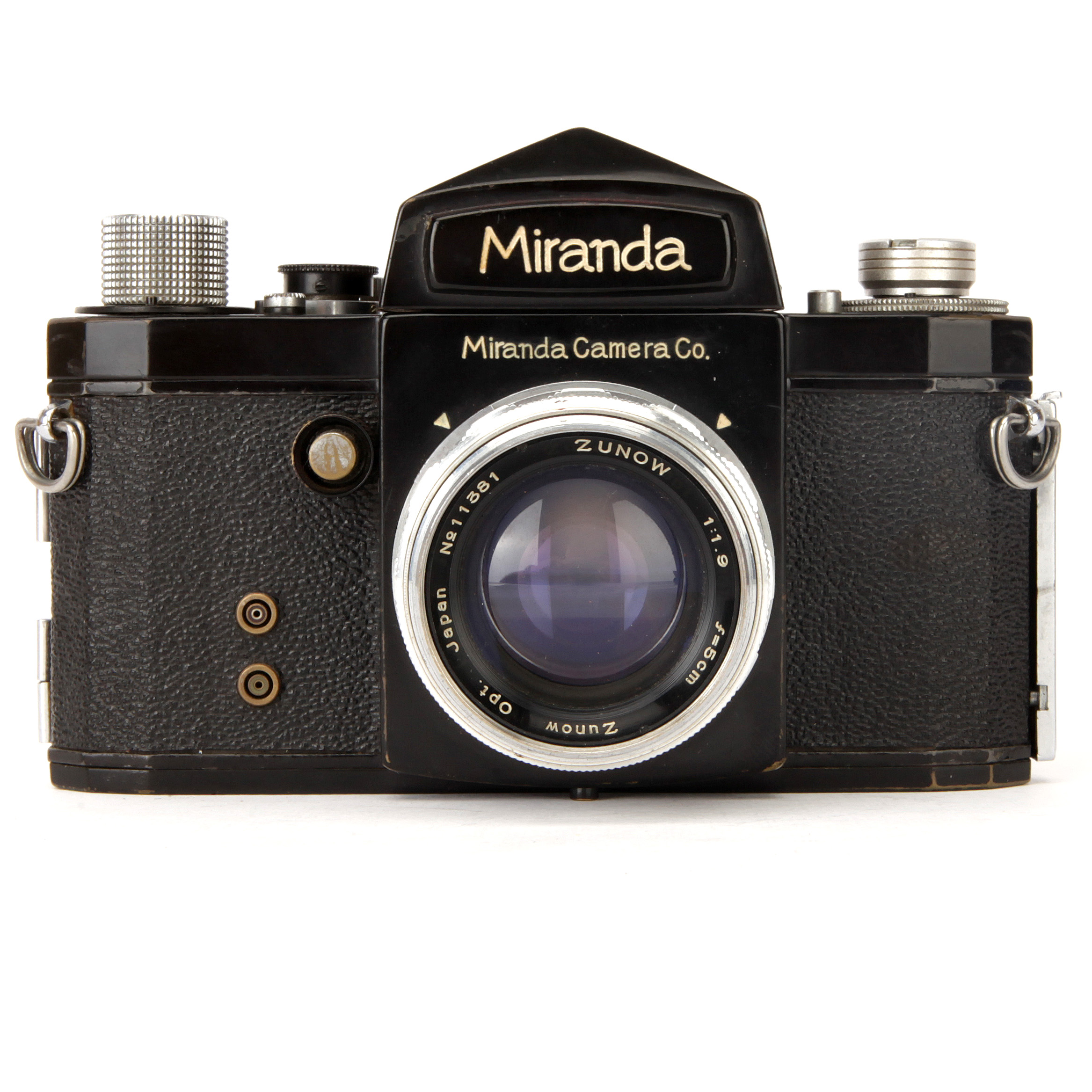 A Miranda T SLR Camera, Miranda Camera Co., black, serial no. 555986 ...