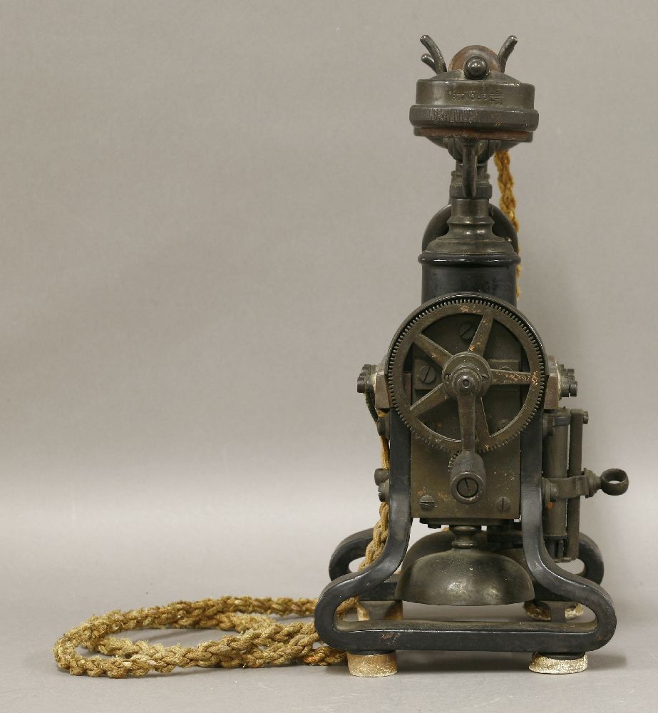 An Ericsson 'Skeleton' telephone,designed by Lars Magnus Ericsson in ...