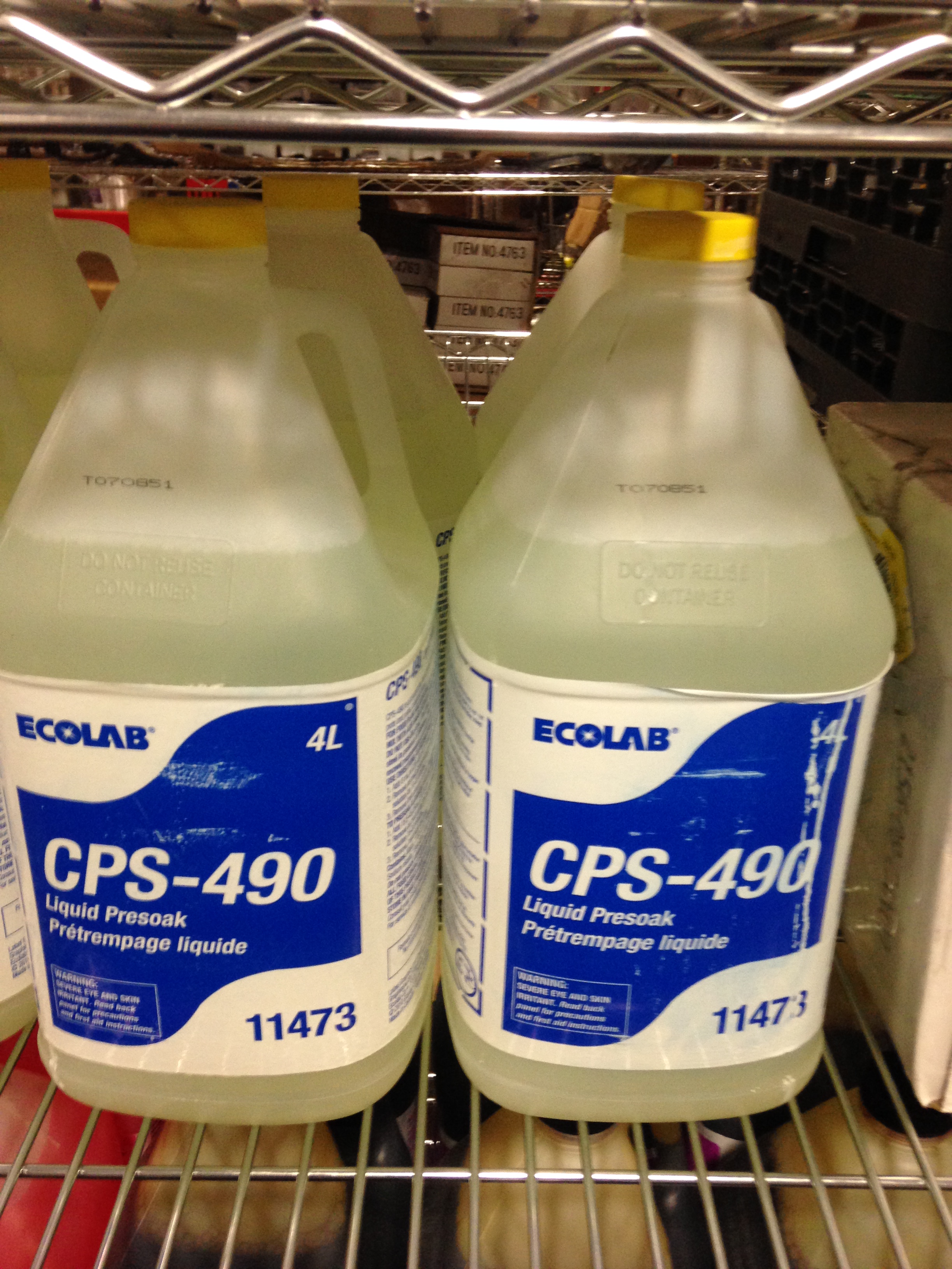 Ecolab CPS-490 Liquid Presoak - 4L x 4