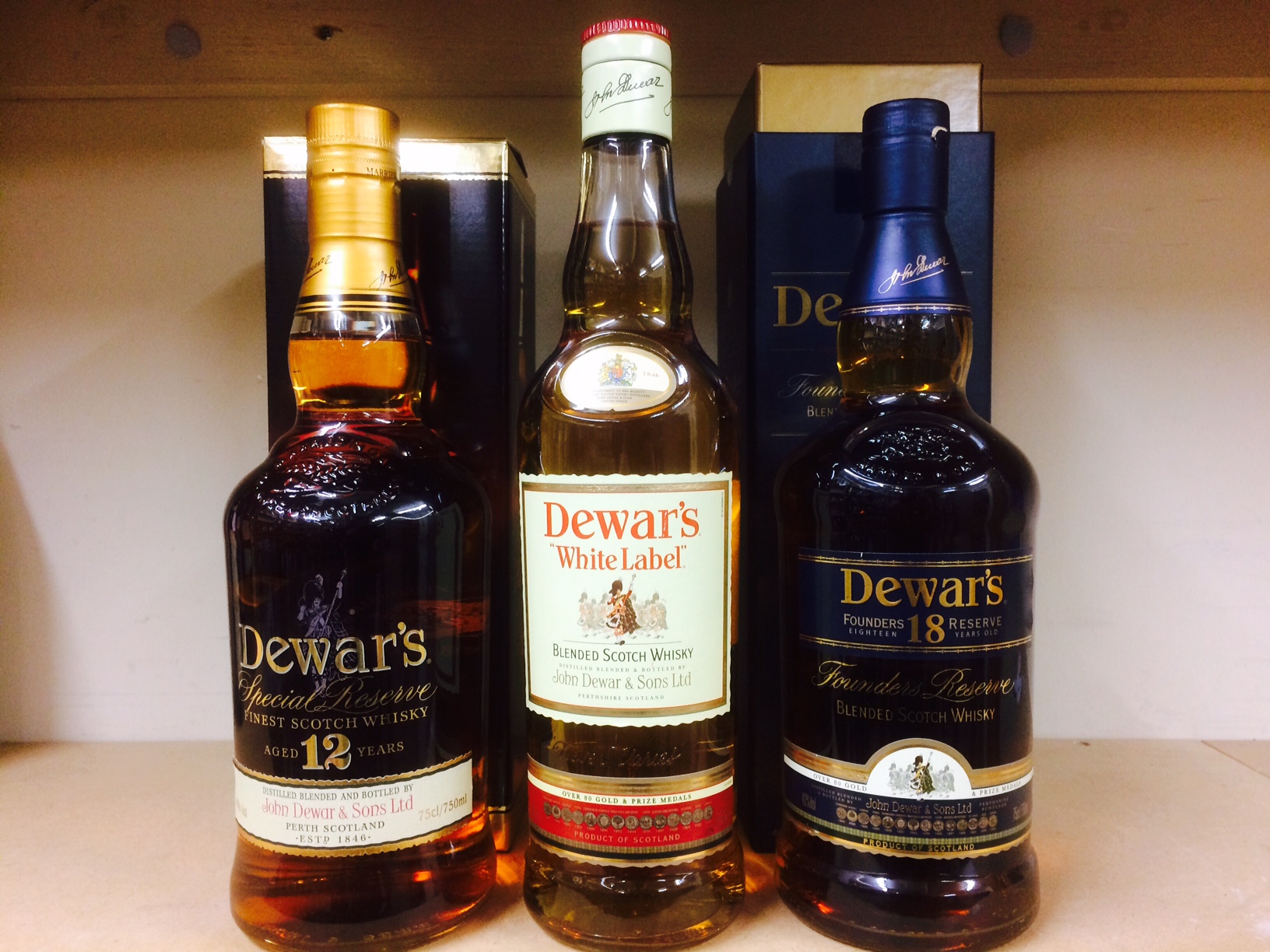 DEWAR'S FOUNDER'S RESERVE 18 YEARS OLD Blended Scotch Whisky Bottle no ...