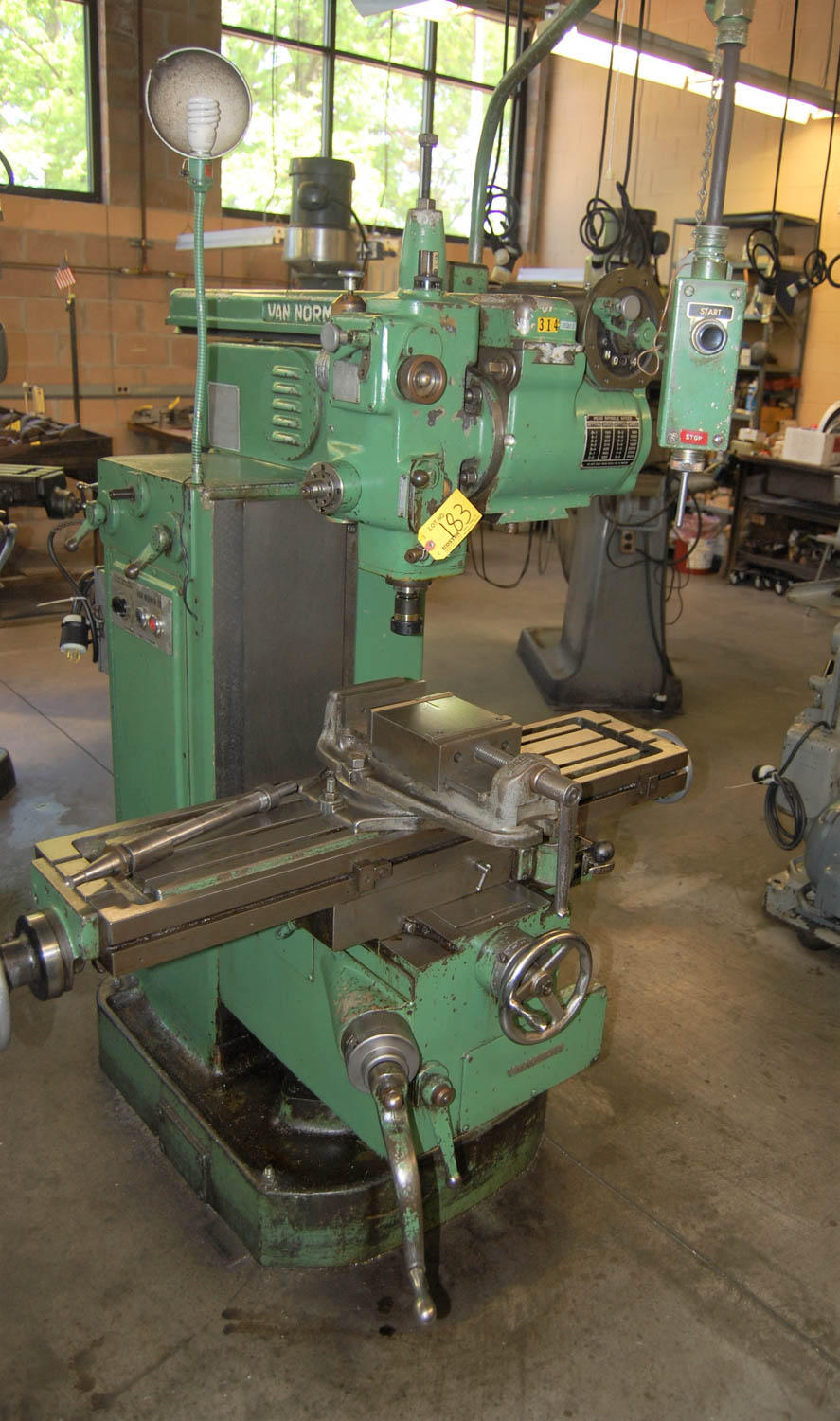 VAN NORMAN MDL. IRQ3 UNIVERSAL MILLING MACHINE, WITH 10" X 42" TABLE ...