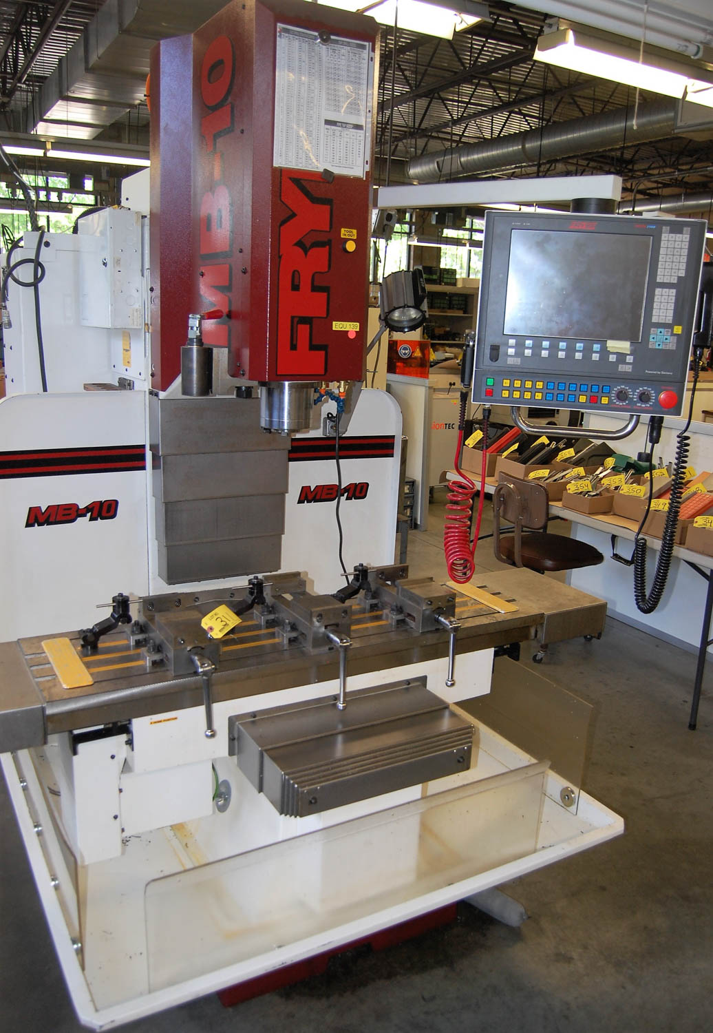 FRYER MDL. MB-10R CNC MILLING MACHINE,14" X 50" TABLE, CAT40 TAPER ...