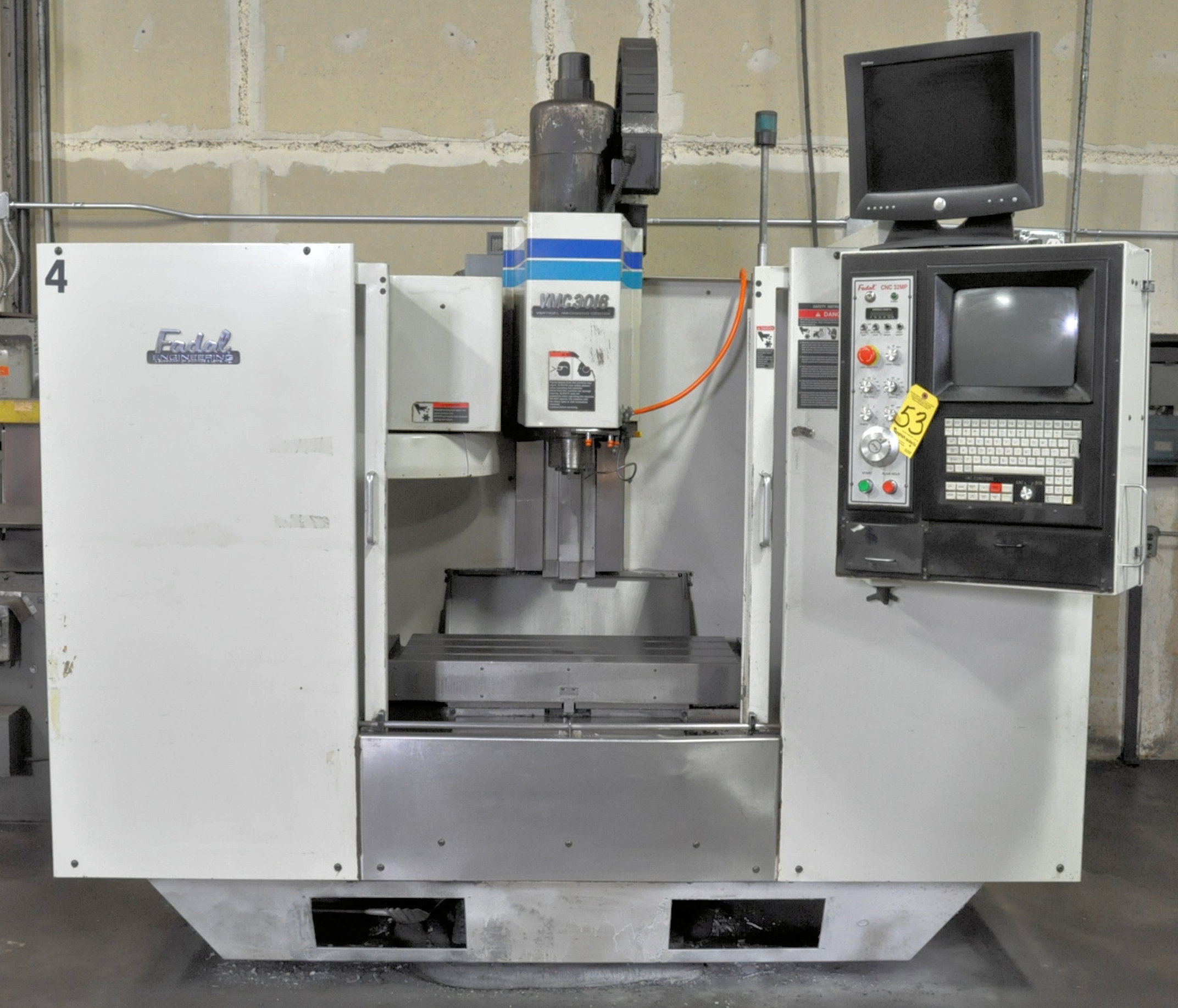 Fadal Model VMC 3016 CNC Vertical Machining Center, s/n 9602064, New ...