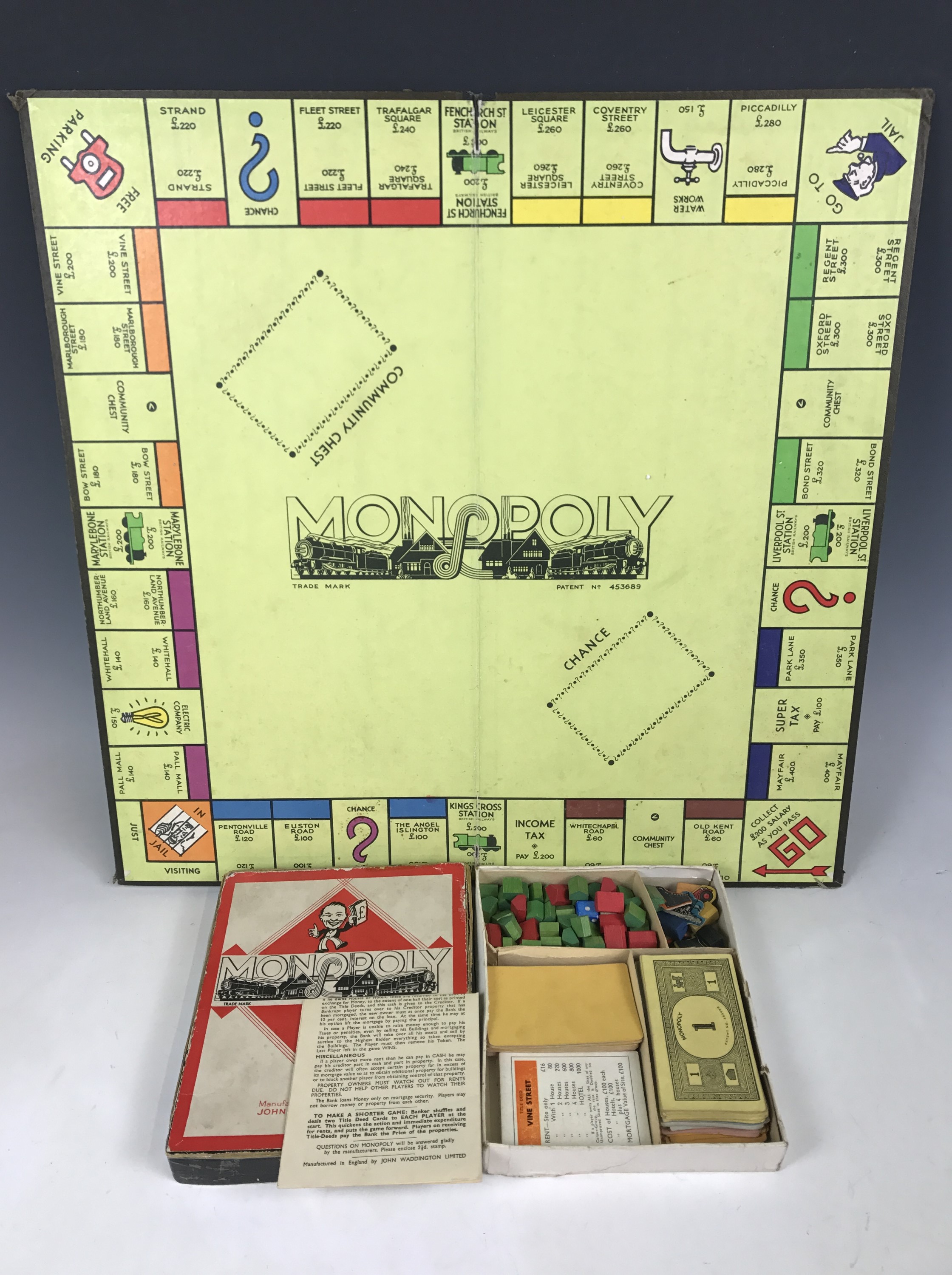 A vintage Monopoly game