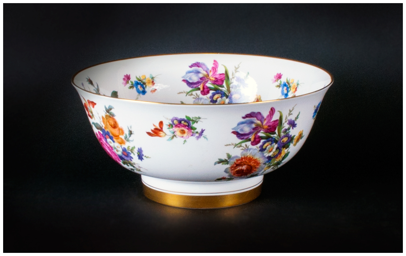 Caverswall Fine Bone China 'Summer' Bowl, with hand painted floral ...