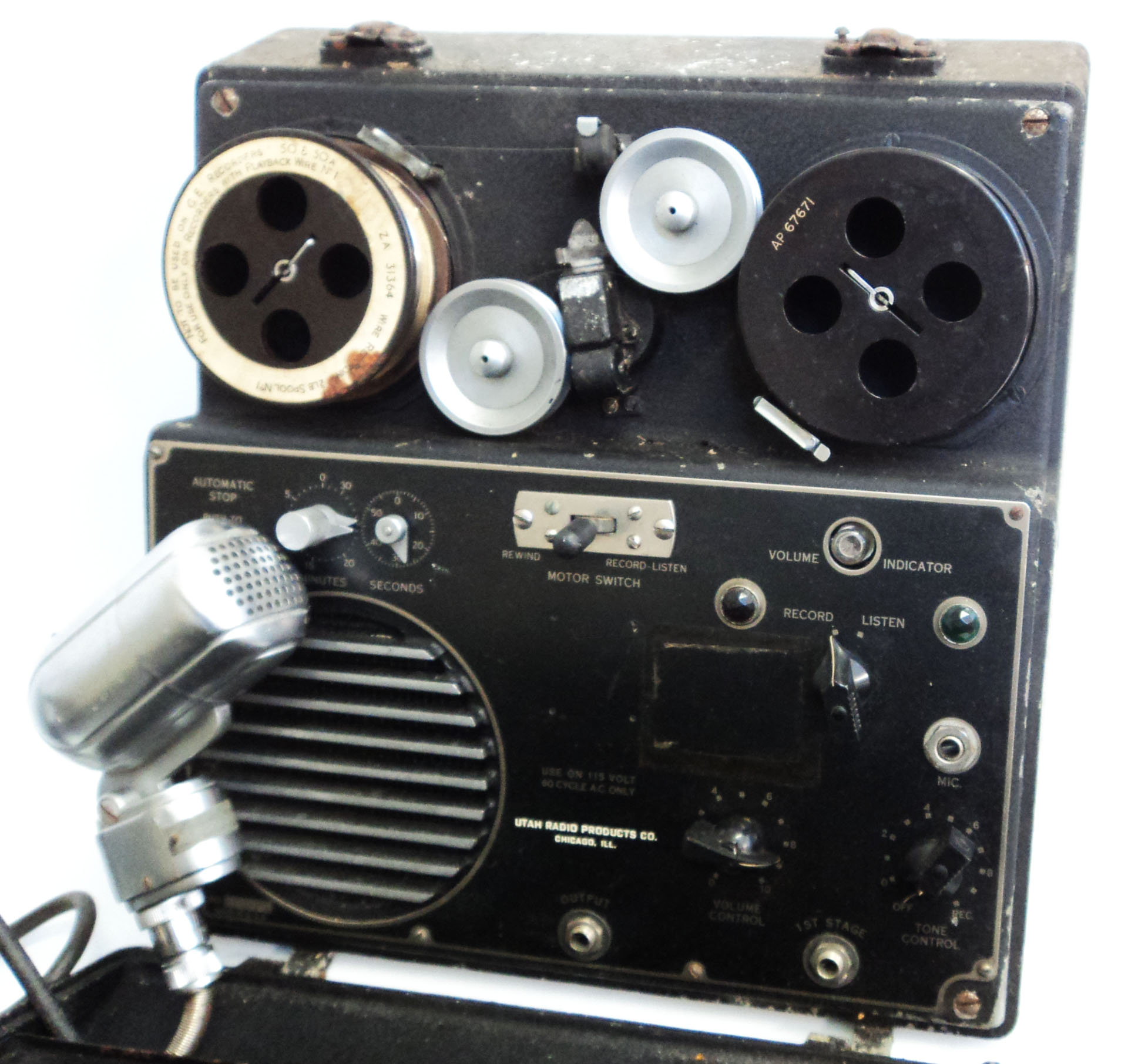 A mid 20th Century military "magic" wire recorder by Utah Radio ...