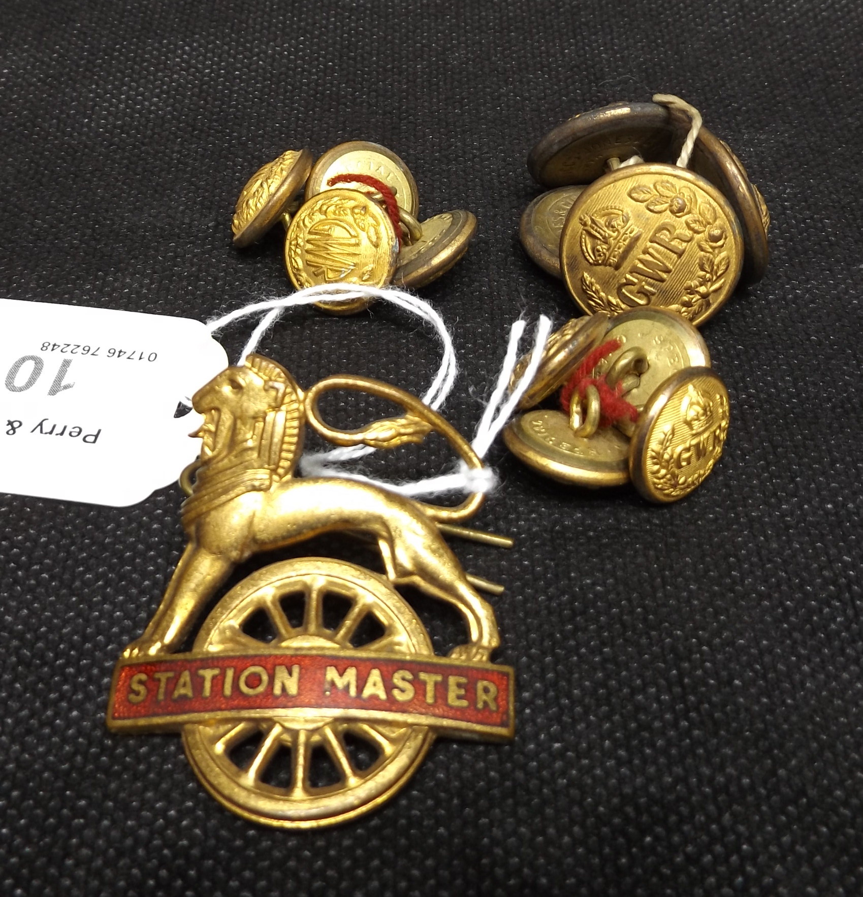 1950's GWR Station Masters Cap Badge and a Set of 12 GWR Buttons