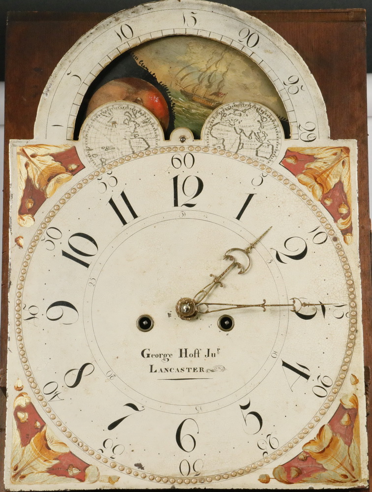 Mahogany Chippendale Grandfather Clock by George Hoff, Jr. (1788-1822 ...