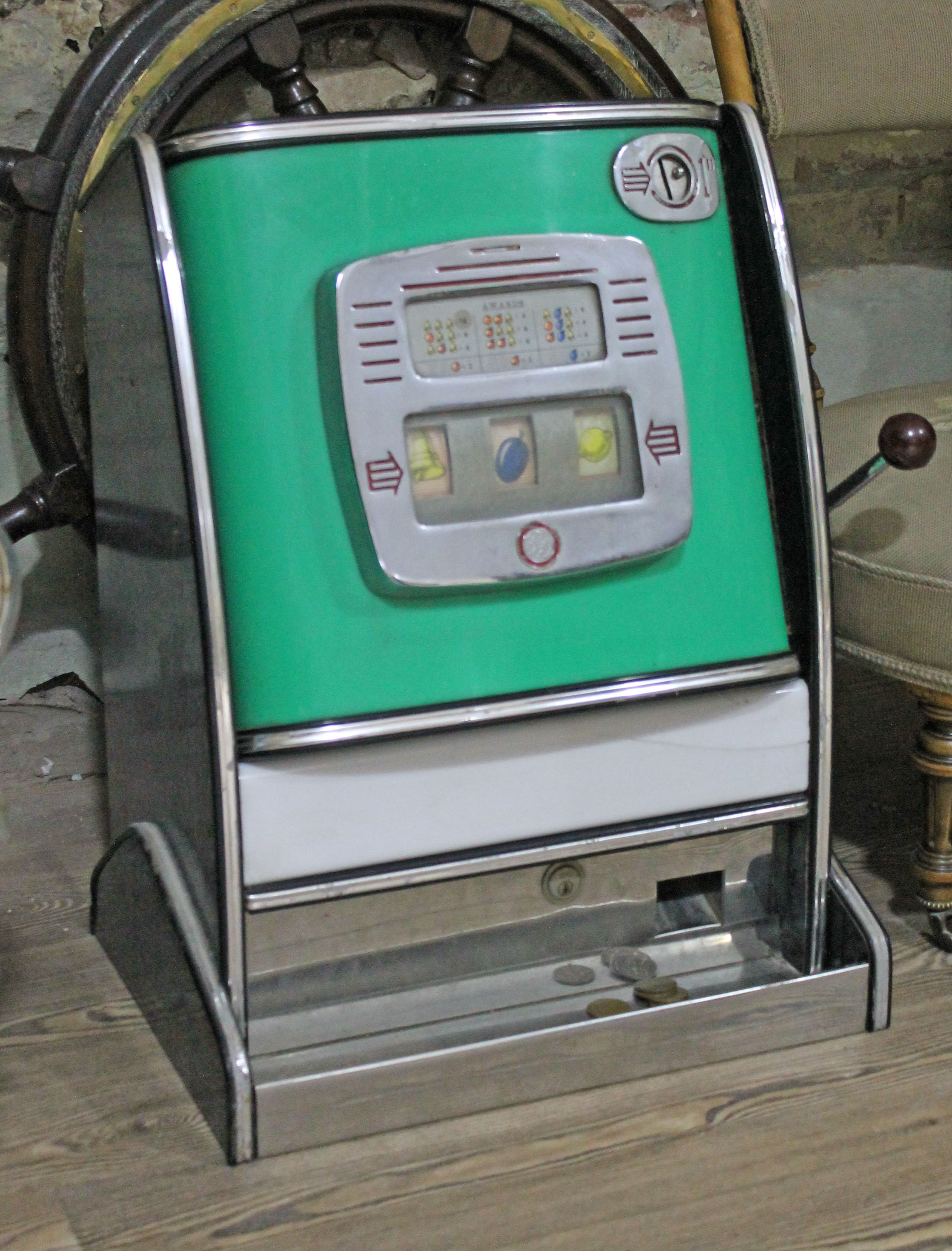 A 1D one arm bandit machine.