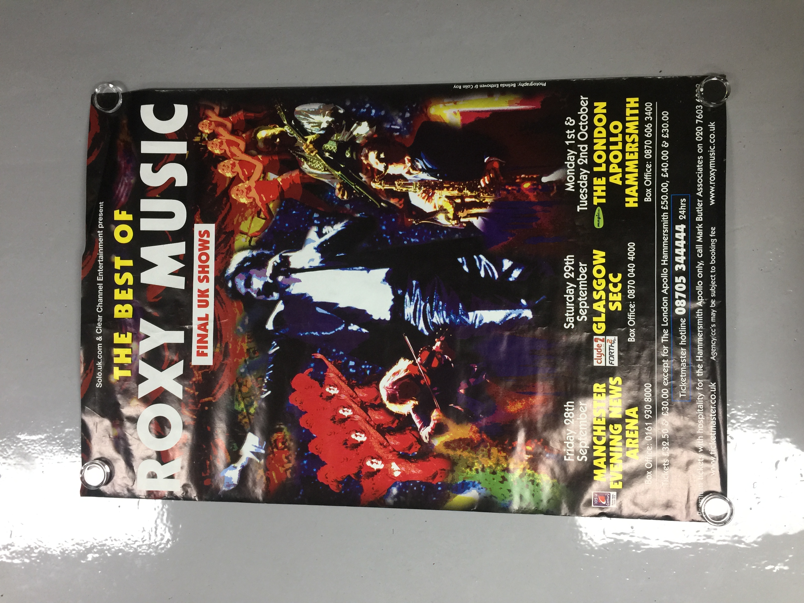 ROXY MUSIC POSTERS - Seven fantastic Roxy Music/Bryan Ferry posters of ...