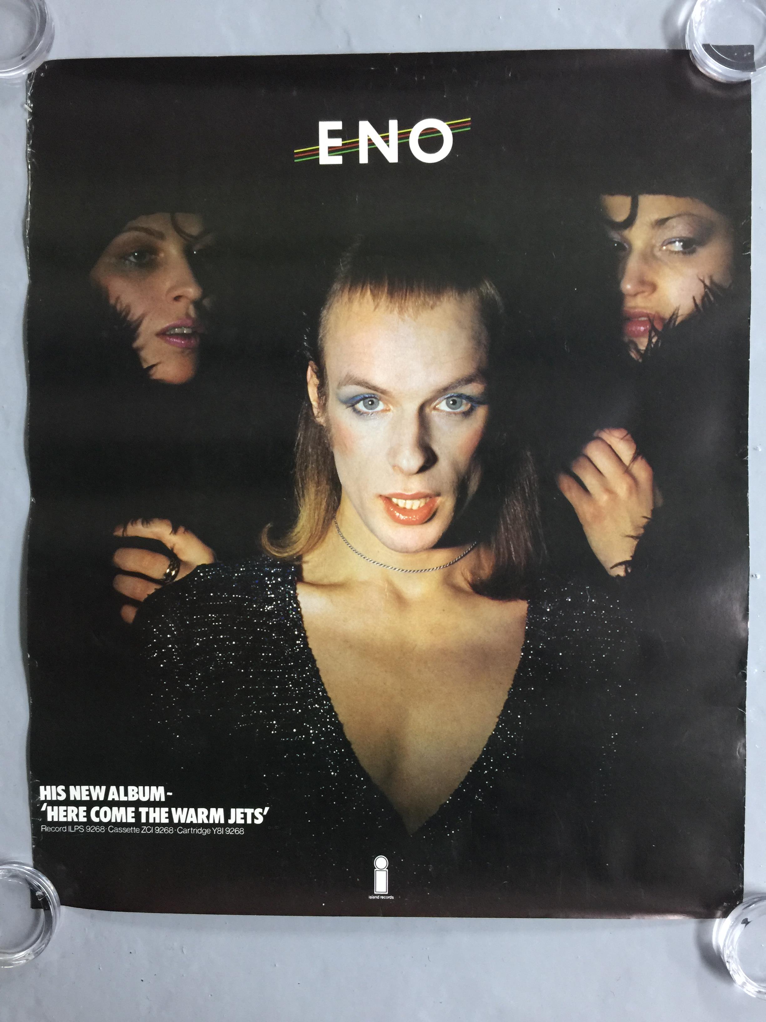 BRIAN ENO POSTERS / FAN CLUB - Great bunch of memorabilia to include 2x ...