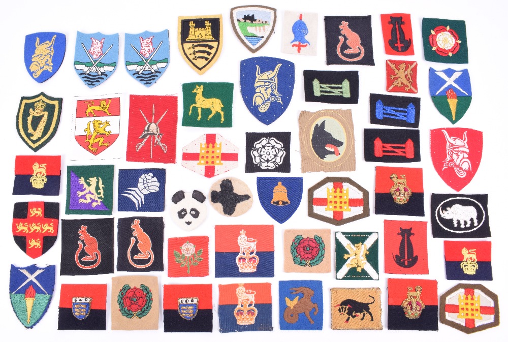 Selection of WW2 & Post WW2 Cloth Formation Signs, including British ...