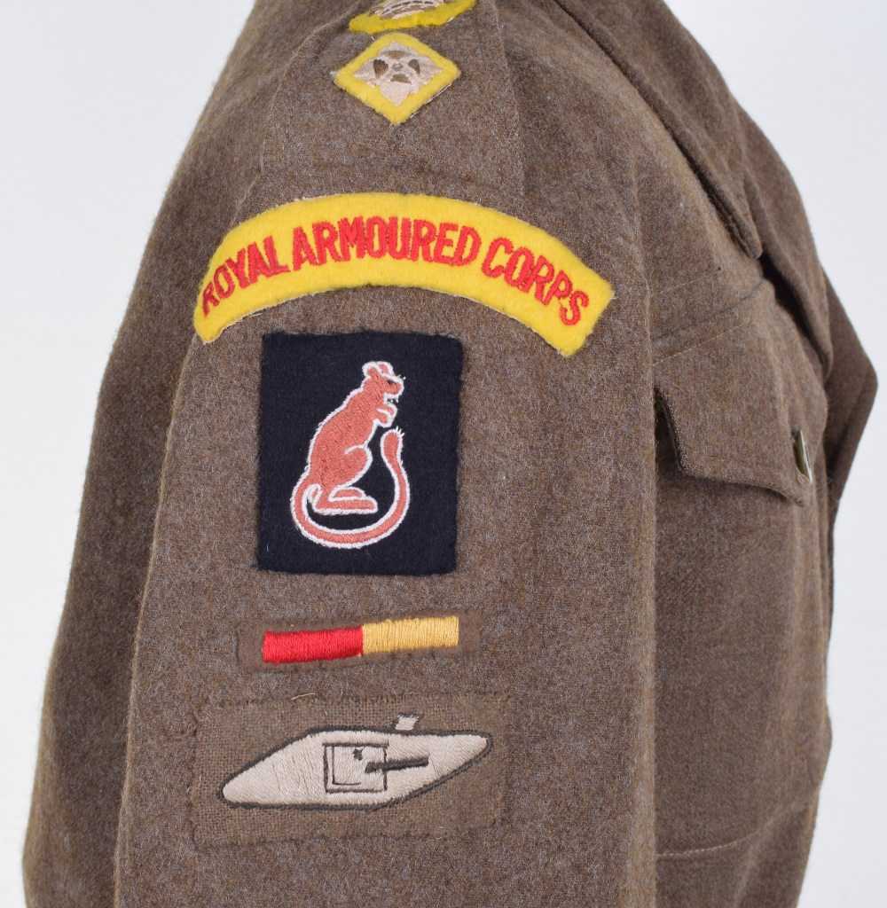 WW2 Royal Armoured Corps Officers Battle Dress, fine example of an ...