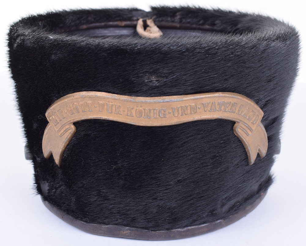 Imperial German Hussars Busby, good wartime example of an other ranks ...