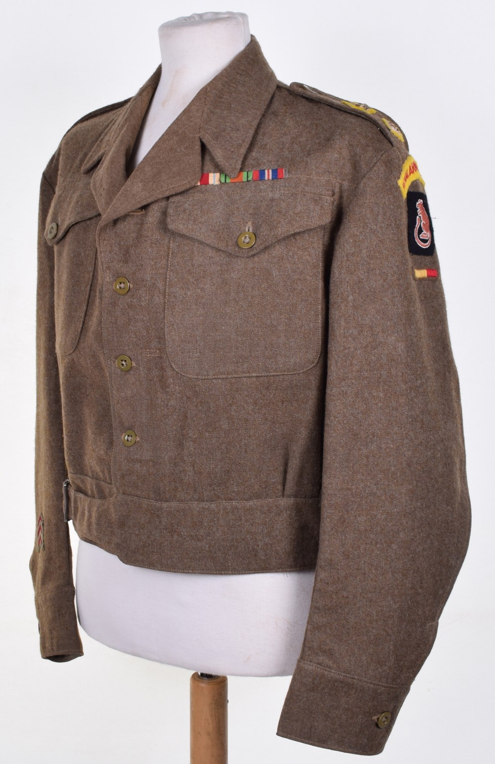 WW2 Royal Armoured Corps Officers Battle Dress, fine example of an ...