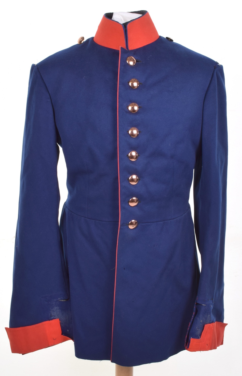 Imperial German Prussian Officers Tunic, blue cloth body with red stand ...