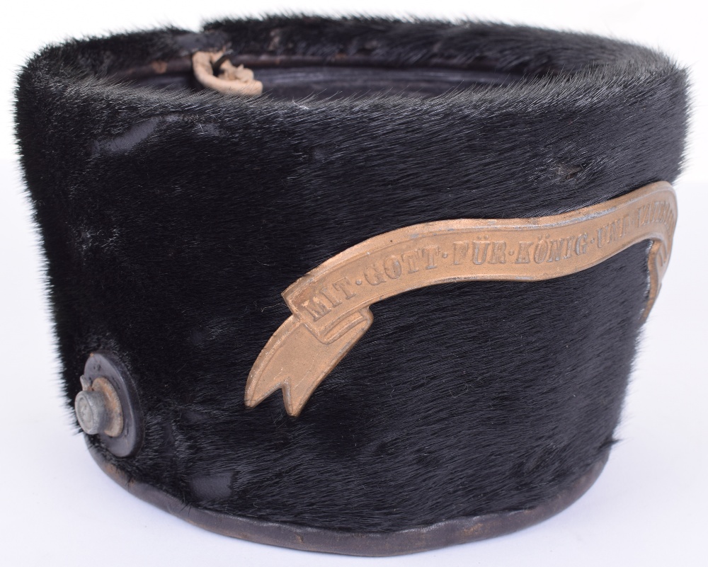 Imperial German Hussars Busby, good wartime example of an other ranks ...