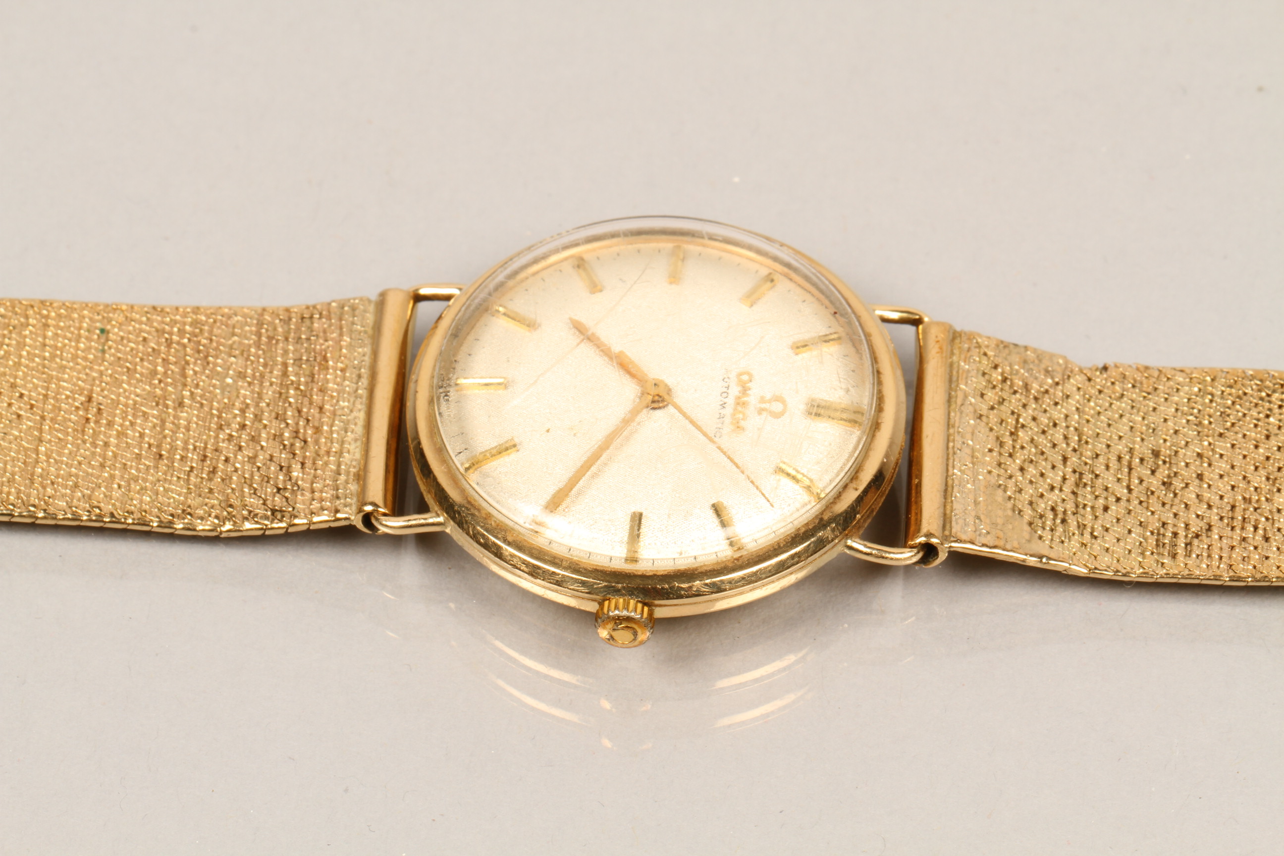 Gents 9 carat gold Omega automatic wrist watch, with a 9 carat gold ...