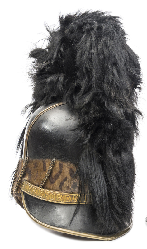 A rare Georgian officer’s Tarleton helmet of the Herefordshire Yeomanry ...