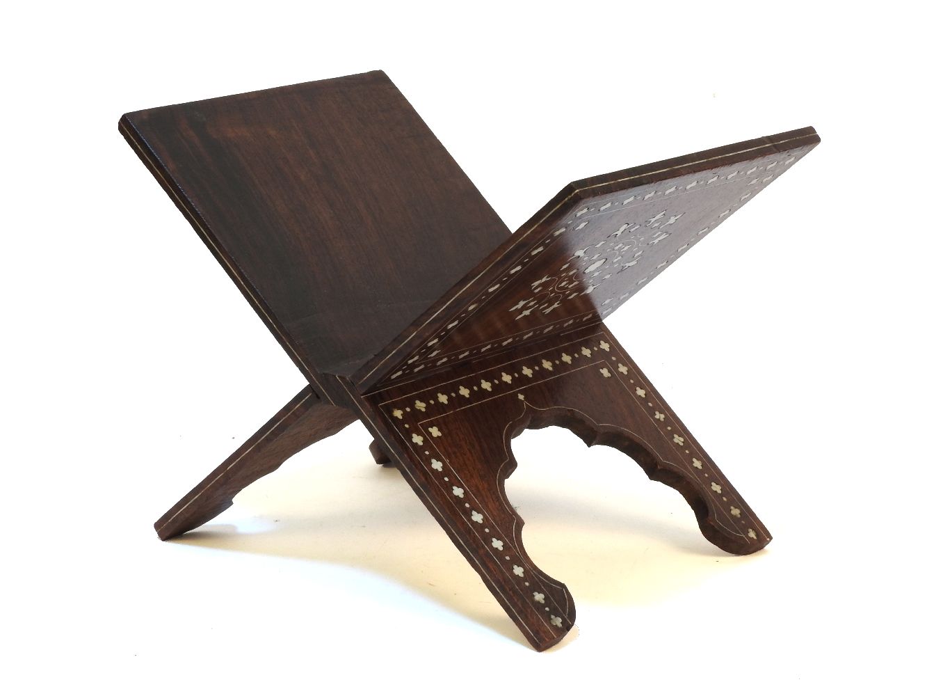 An Islamic inlaid book stand