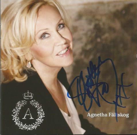 Agnetha Faltskog signed CD. CD of A signed by Agnetha Faltskog ...