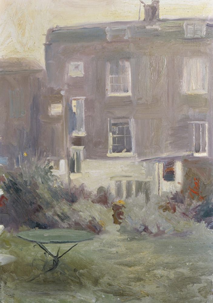 Howard Morgan (1949- ) British. A Garden Scene (SW4), Oil on Canvas ...
