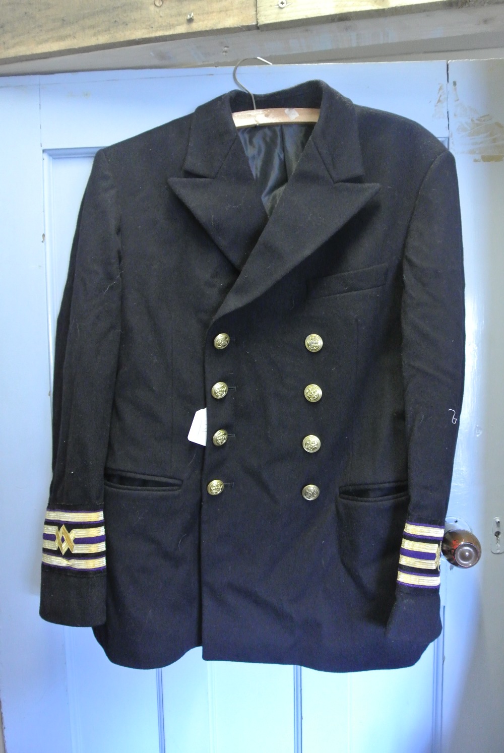 MILITARIA - A Merchant Navy blazer with brass buttons & embroidered cuffs.