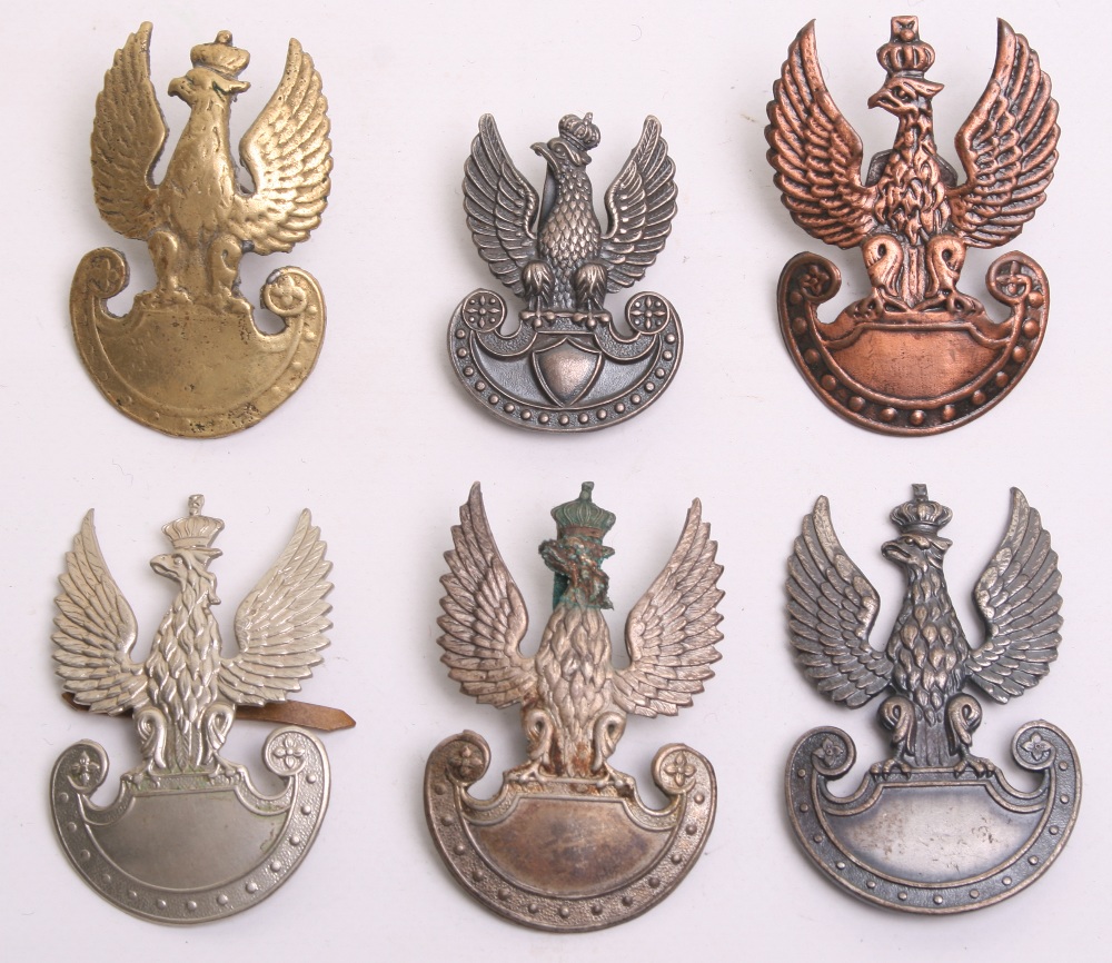 Selection of Polish Army Cap Badges, consisting of Middle East made ...