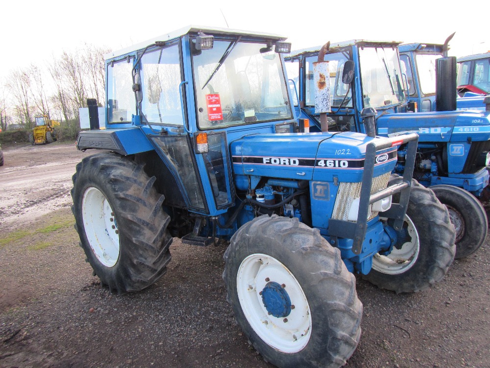 Ford 4610 4wd Tractor with LP Cab. V5 will be supplied. Reg.No. E562 ...
